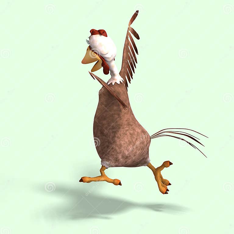 Crazy cartoon chicken stock illustration. Illustration of biddy - 8265738