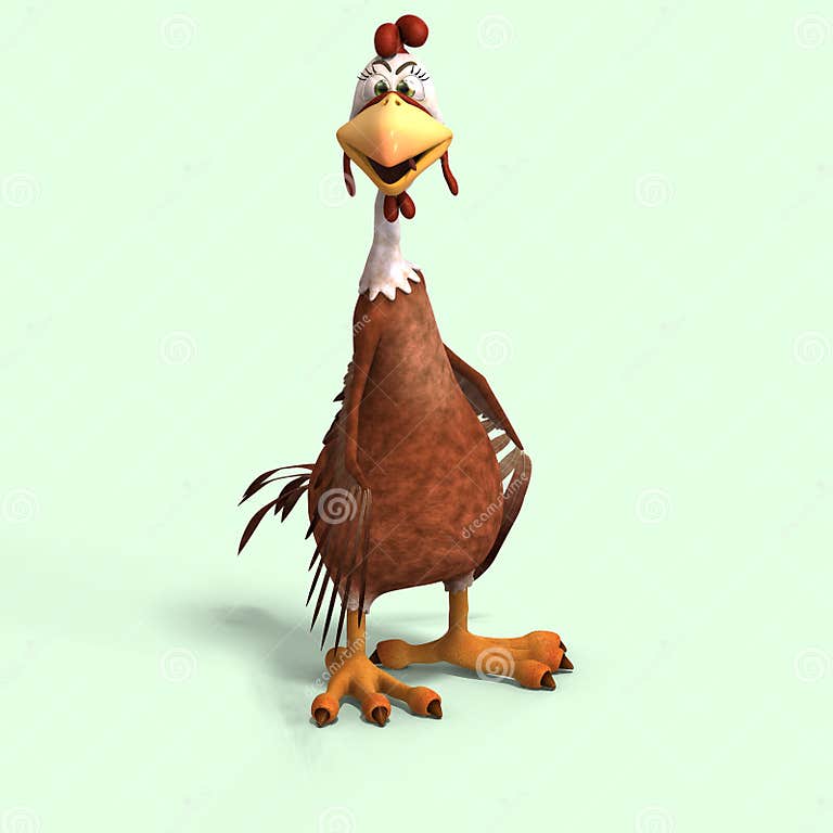Crazy cartoon chicken stock illustration. Illustration of dinky - 9178598