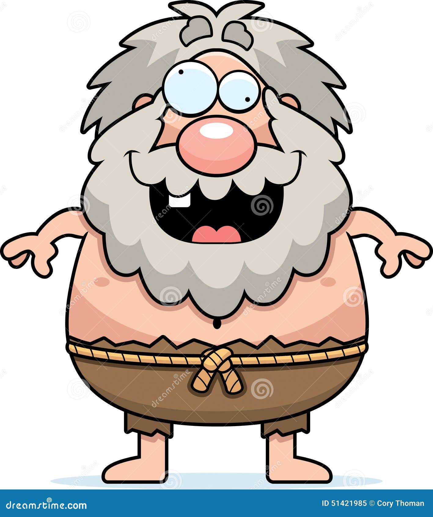 Crazy Cartoon Hermit stock vector. Illustration of insane - 51421985