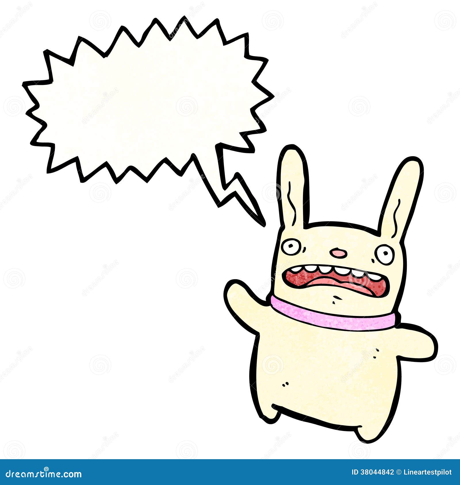 Crazy cartoon rabbit stock vector. Illustration of drawn - 38044842