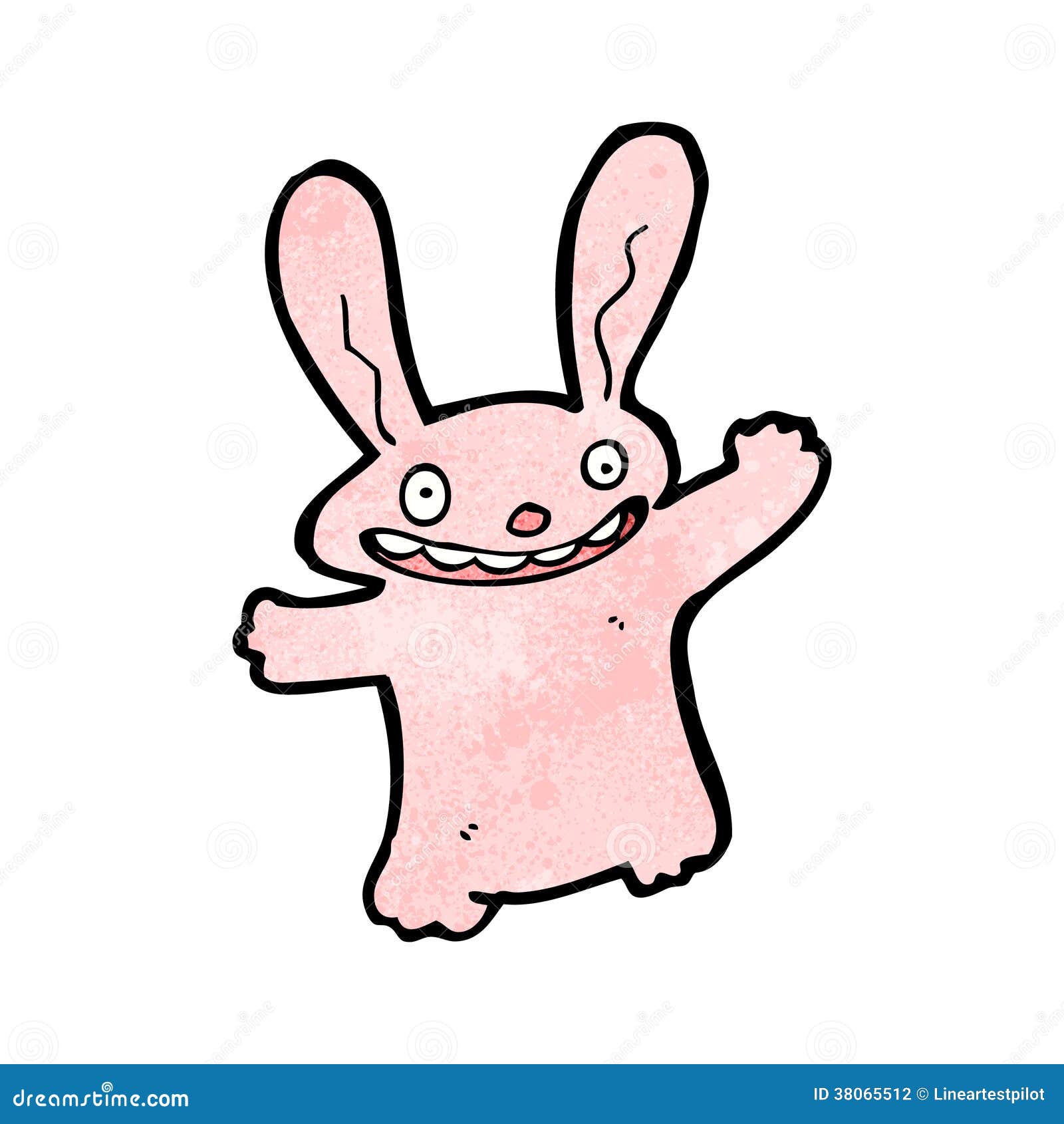 Crazy cartoon rabbit stock vector. Illustration of traditional - 38065512