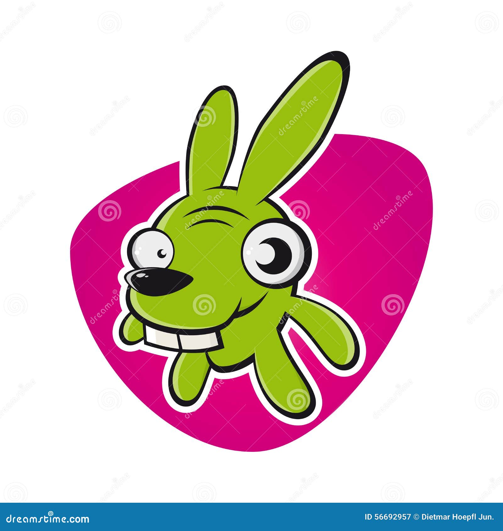 Crazy cartoon rabbit stock vector. Illustration of cartoon - 56692957