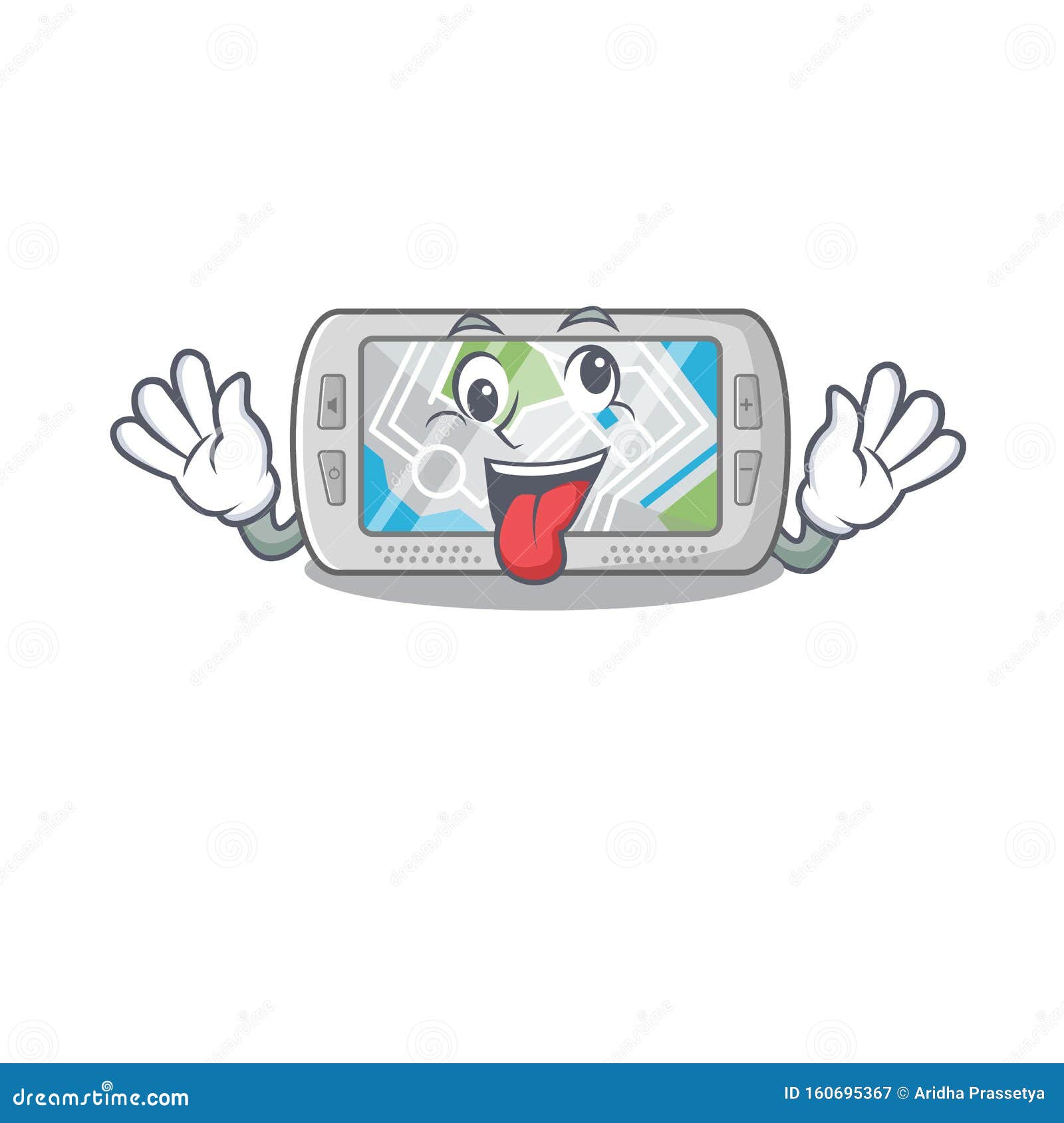 Crazy Cartoon Style Global Positioning System Toy Stock Vector ...