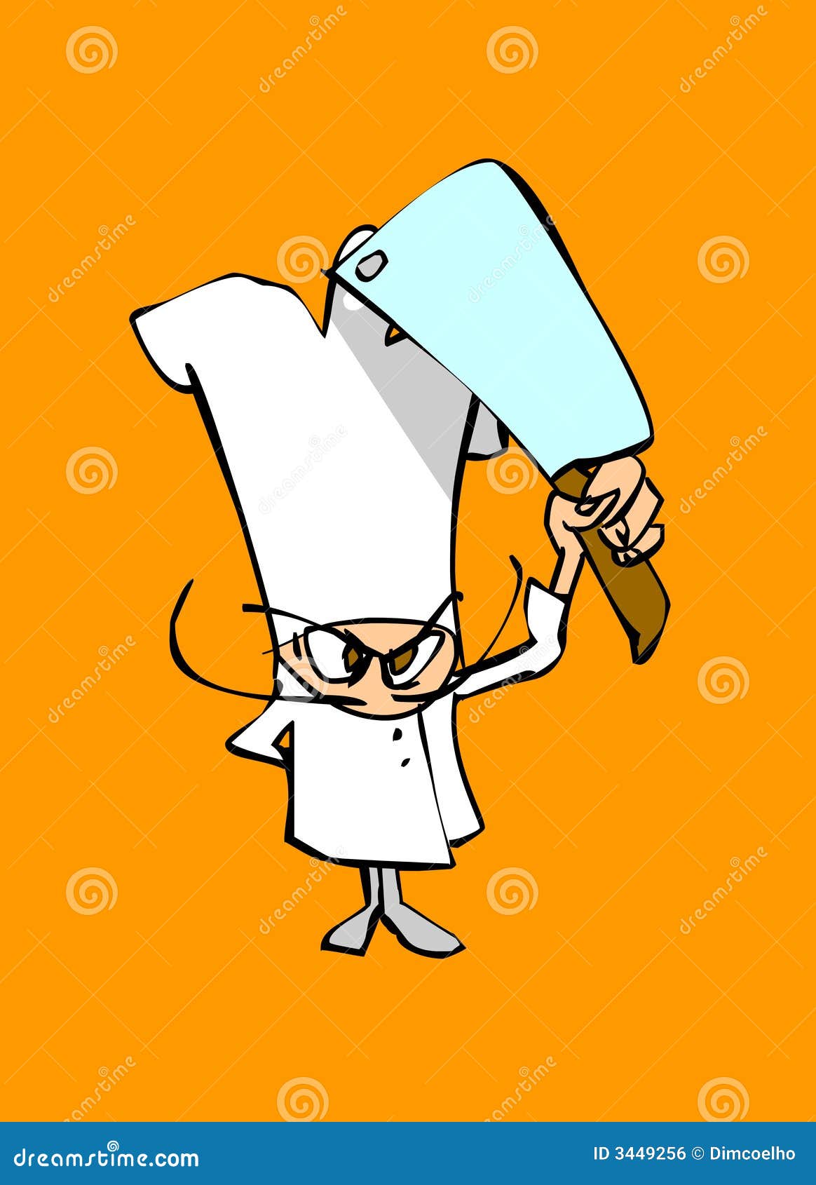 Crazy Chef stock illustration. Illustration of kitchen - 3449256