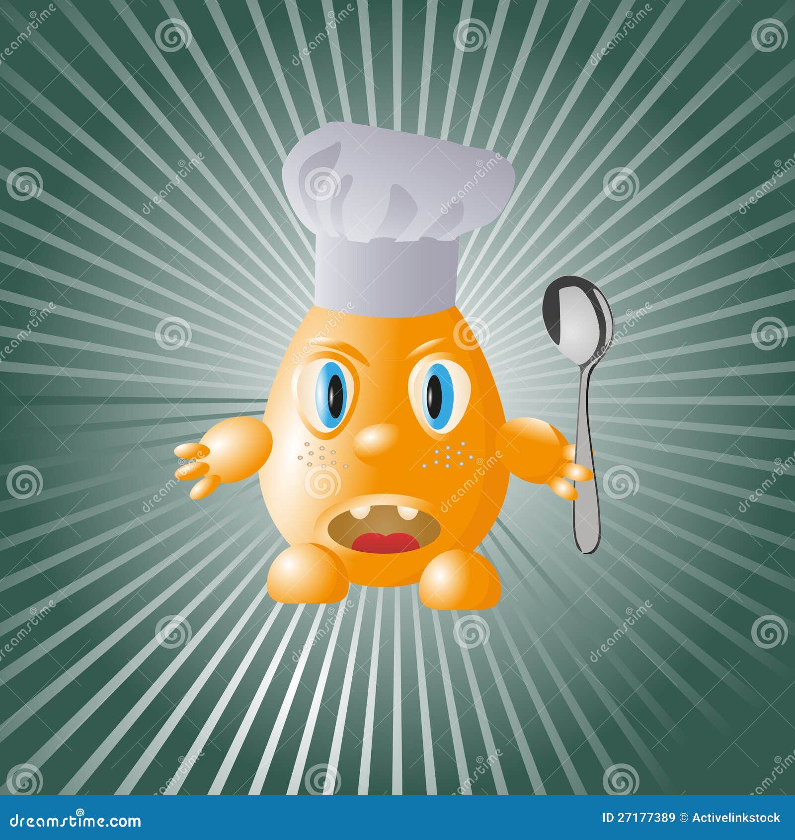 Crazy Chef Egg stock vector. Illustration of human, finger - 27177389