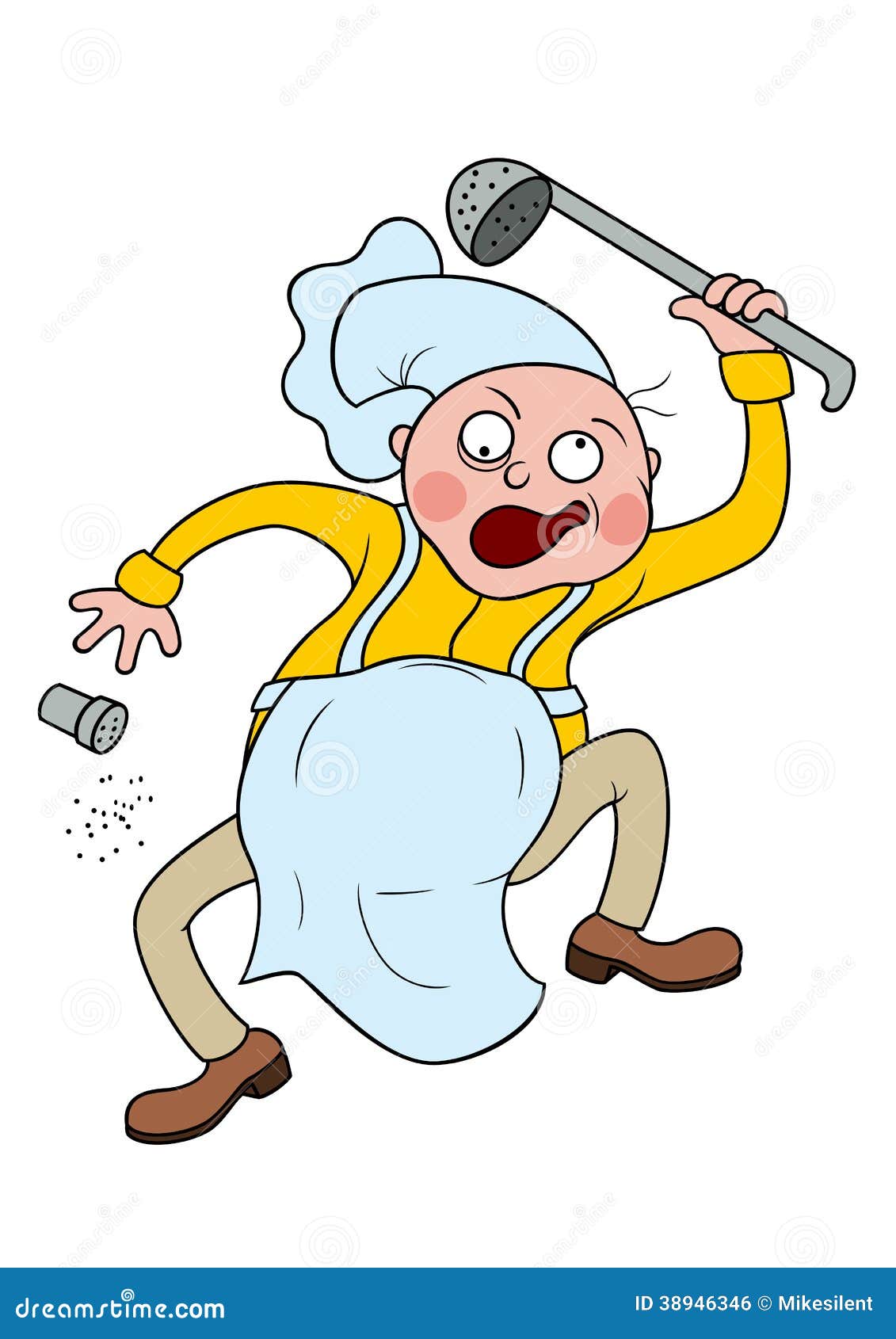 Crazy Chef stock vector. Illustration of chef, character - 38946346