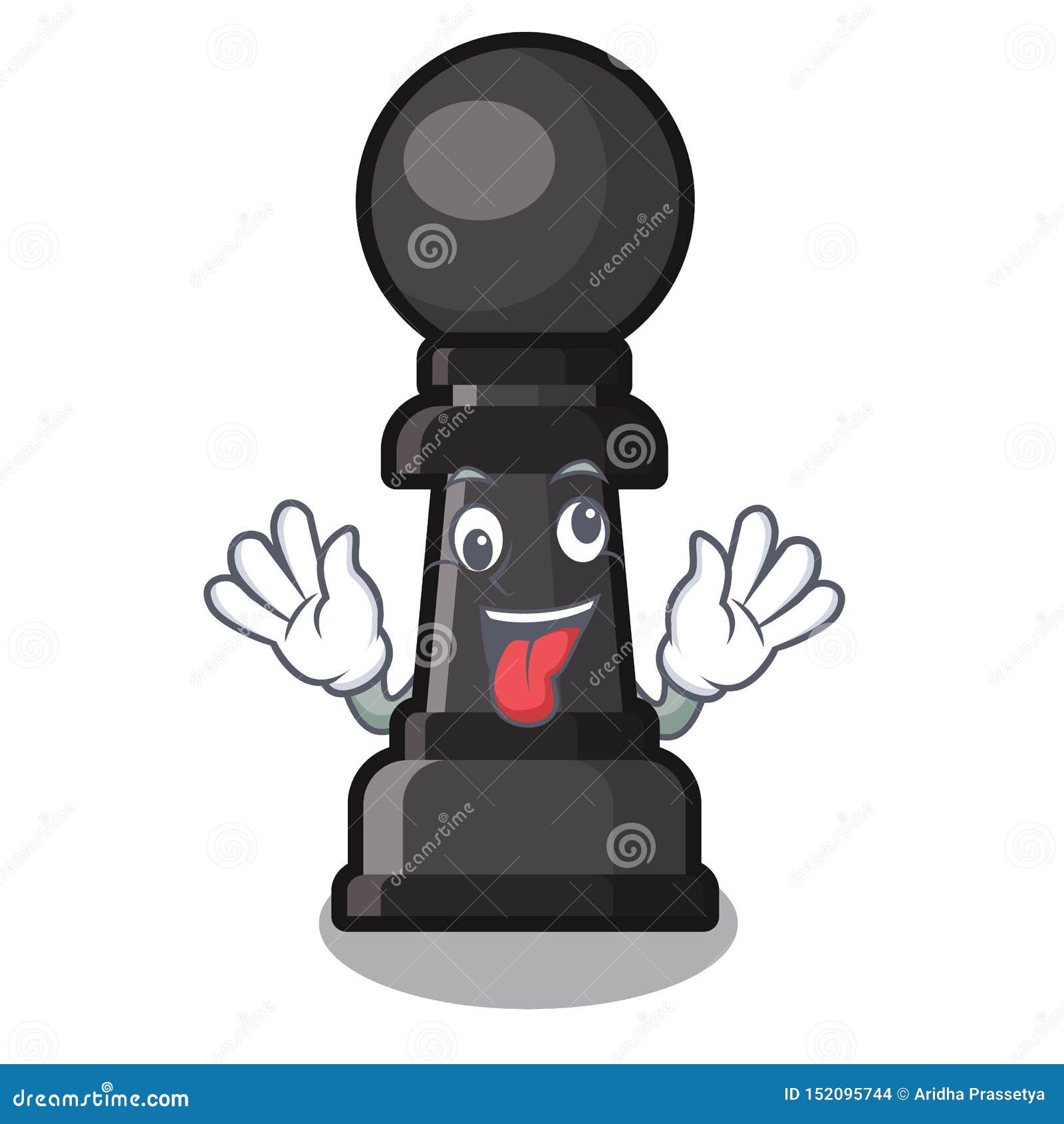 Crazy Chess Pawn on in the Character Stock Vector - Illustration of ...