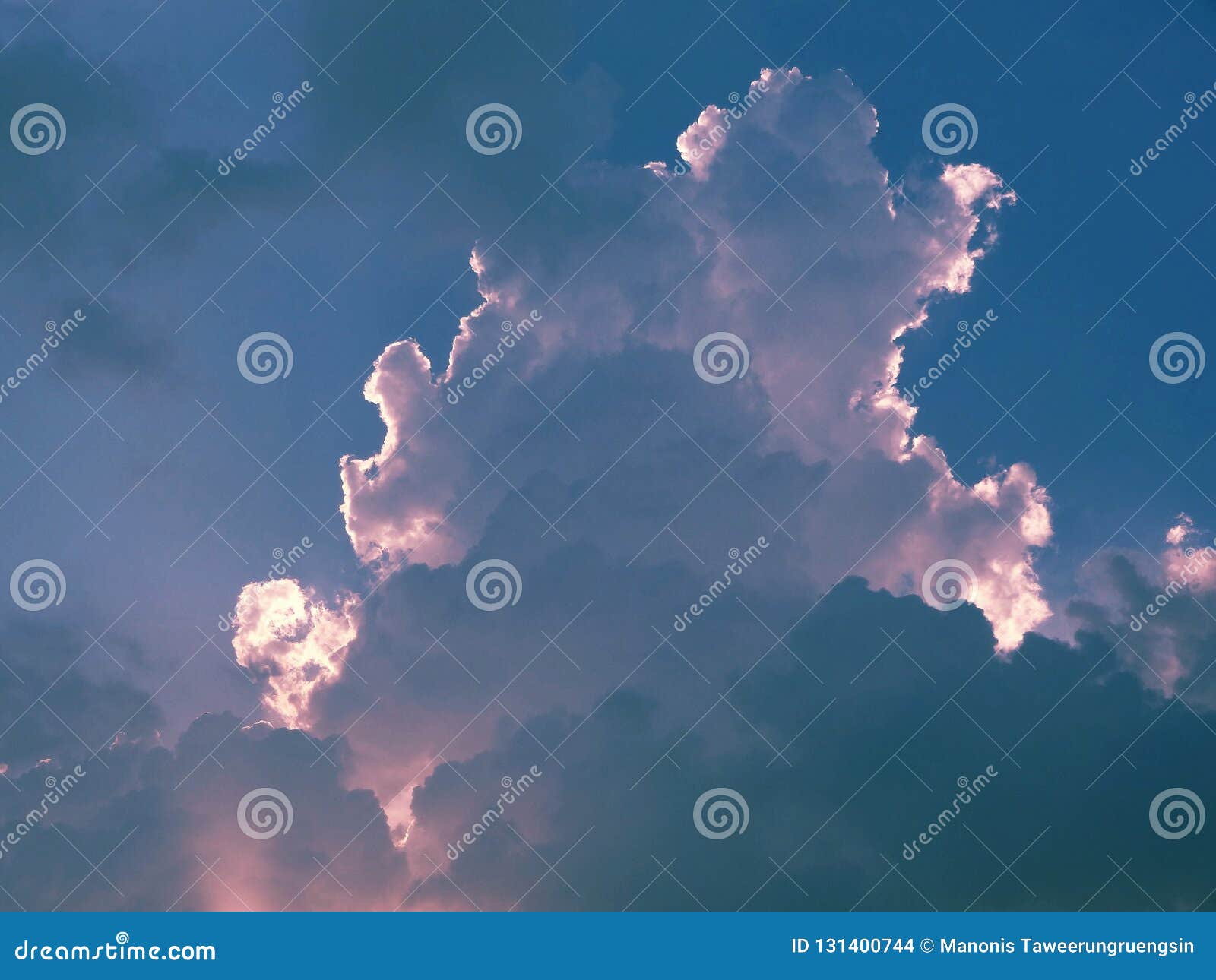 Crazy Cloudy Blue Sky with Lay of Light Stock Photo - Image of backdrop ...