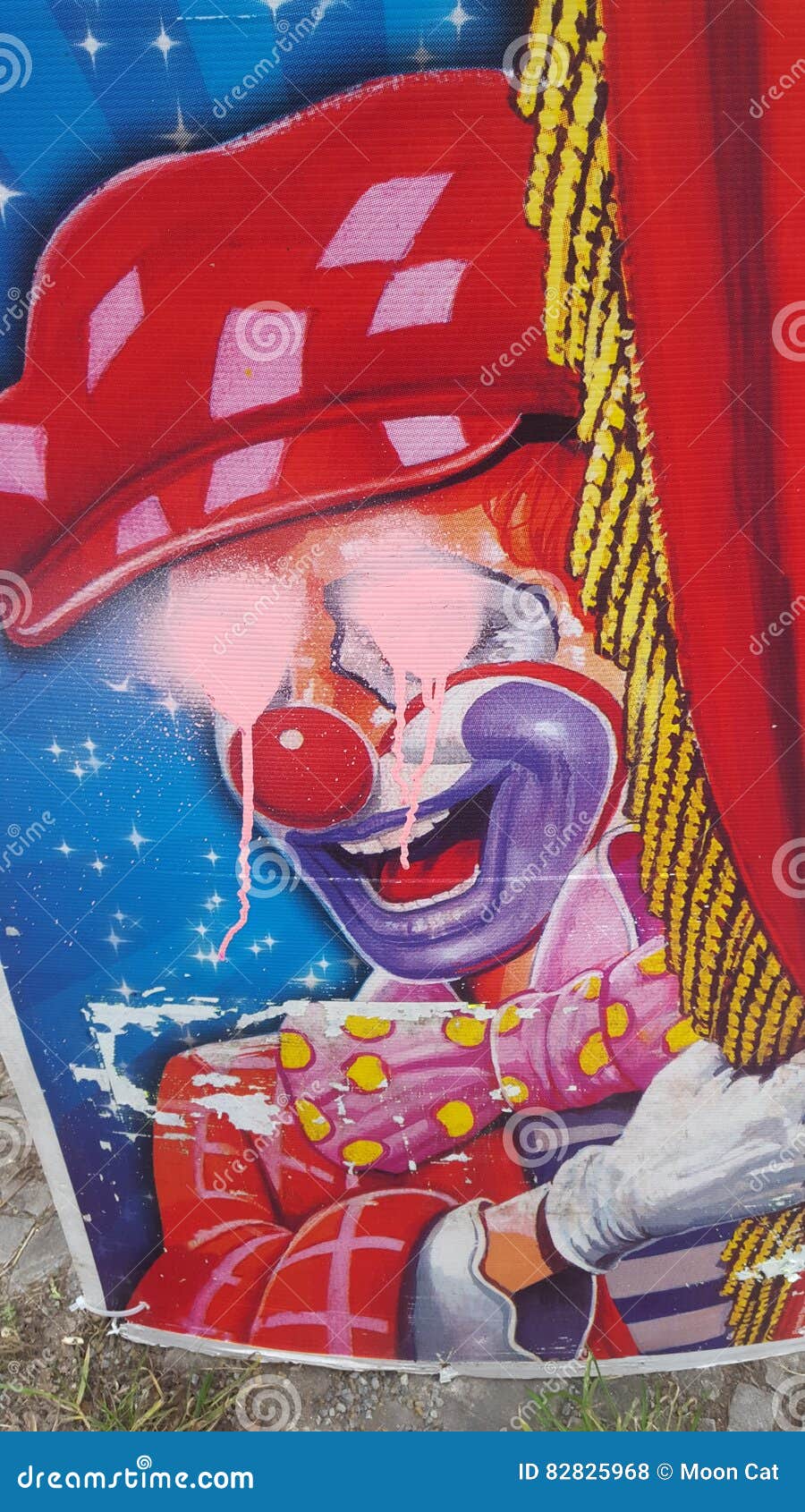 Crazy clown editorial stock photo. Image of spray, crazy - 82825968