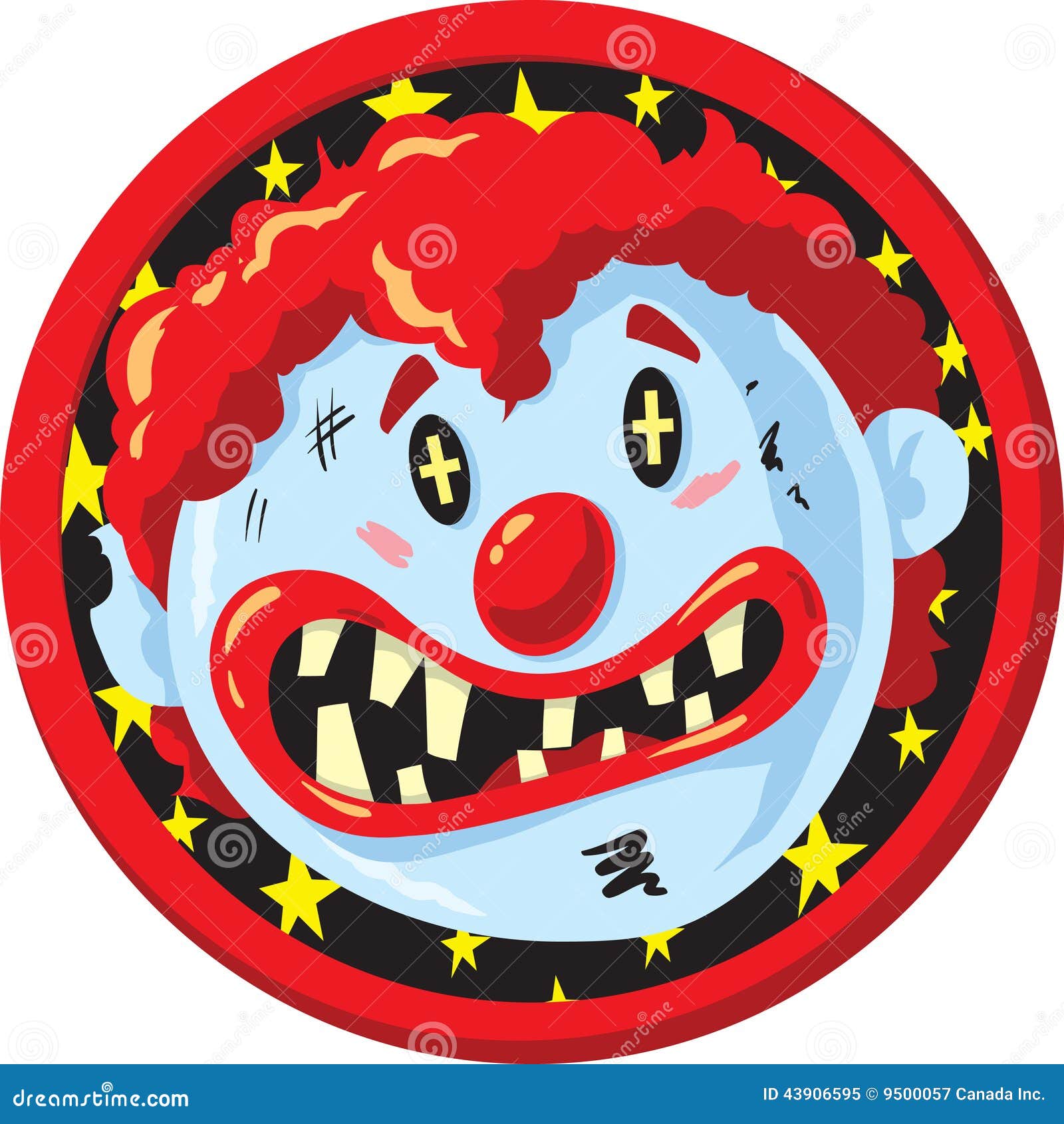 Crazy Clown Icon Cartoon Vector | CartoonDealer.com #43906595