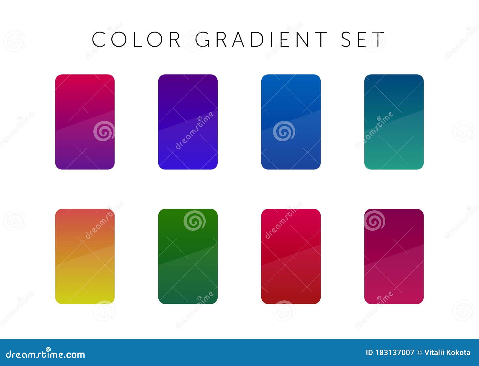 Crazy Color Gradient Background Pack. Vector Element | CartoonDealer ...