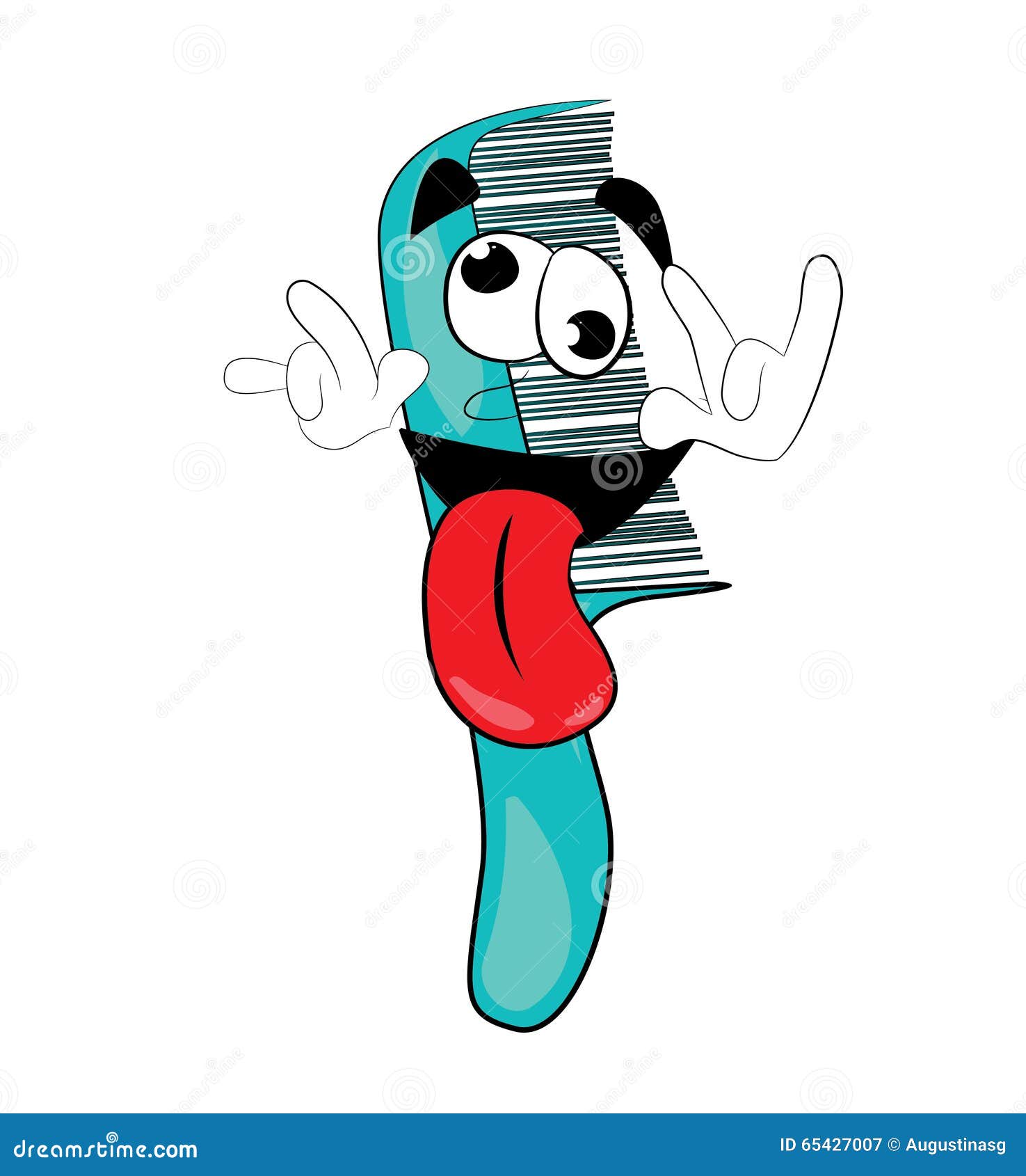 Crazy Comb Cartoon Stock Illustration | CartoonDealer.com #65427007