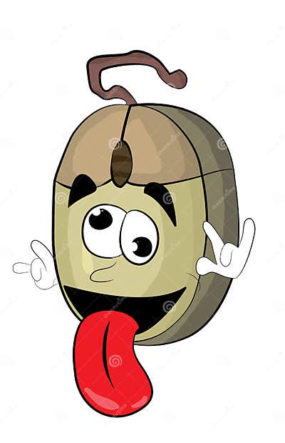 Crazy Computer Mouse Cartoon Stock Illustration - Illustration of ...