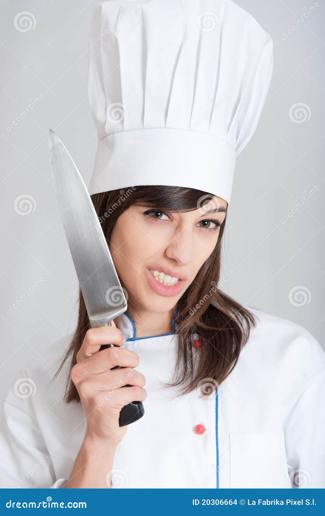 Crazy cook stock photo. Image of spooky, chopping, girl - 20306664
