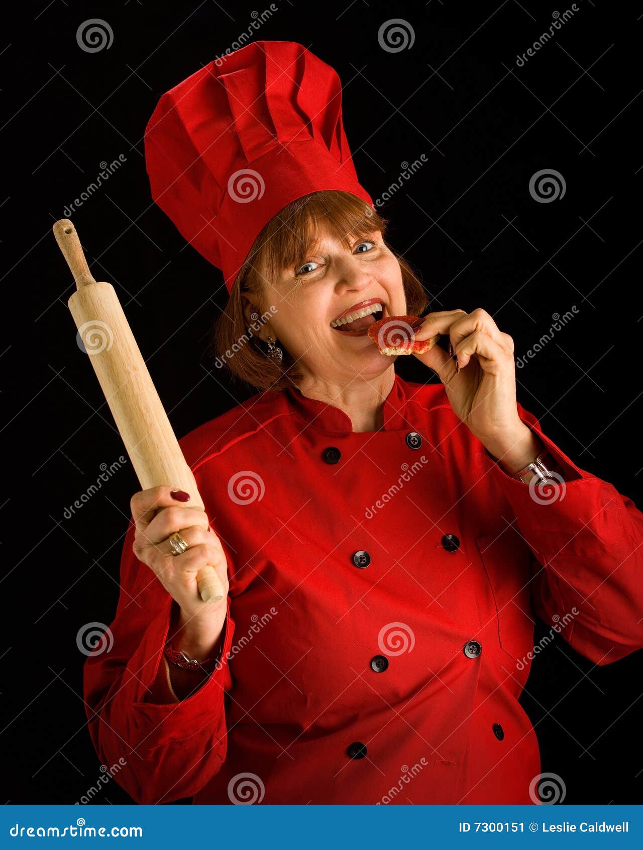 Crazy cook stock image. Image of rolling, chef, woman - 7300151