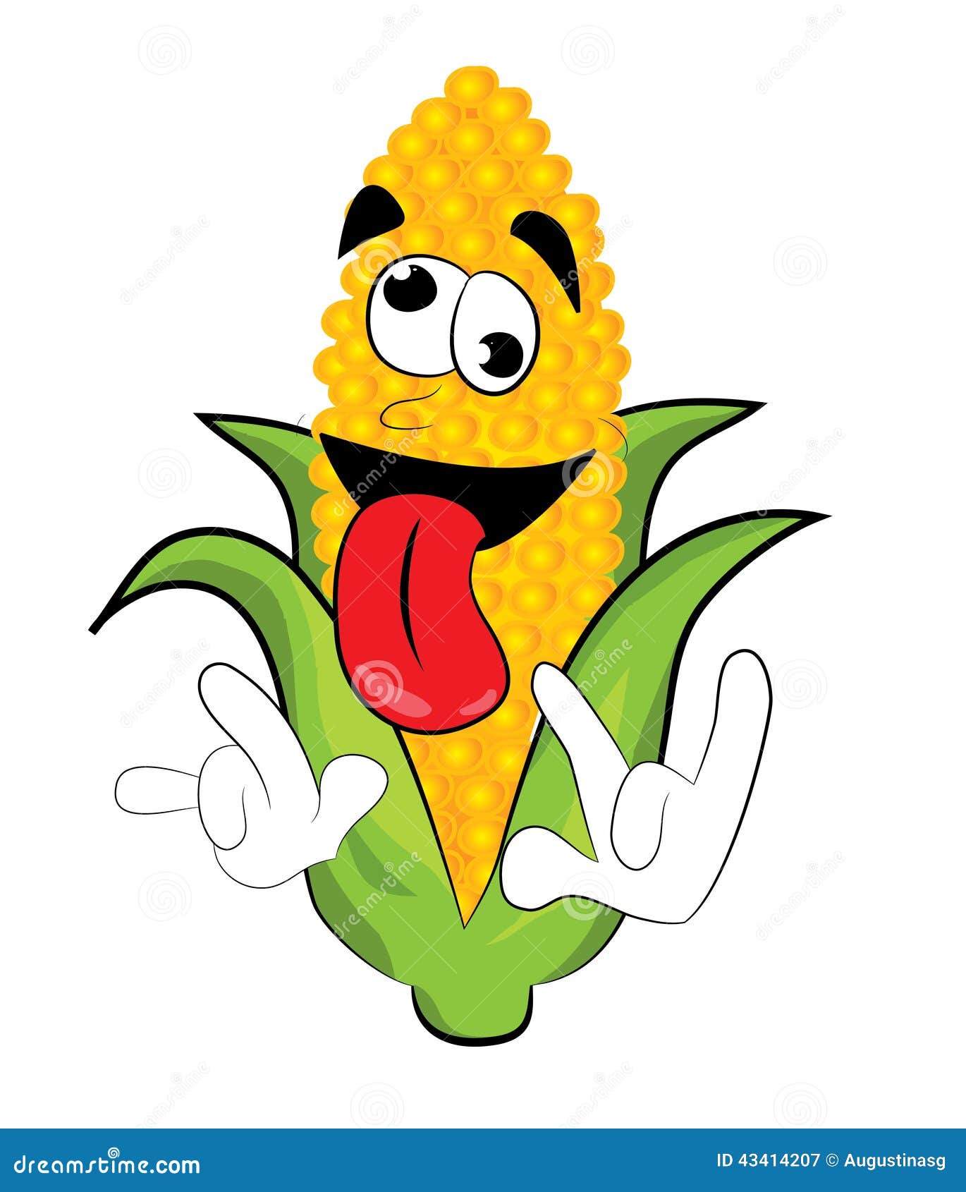Crazy Corn cartoon stock illustration. Illustration of cereal - 43414207
