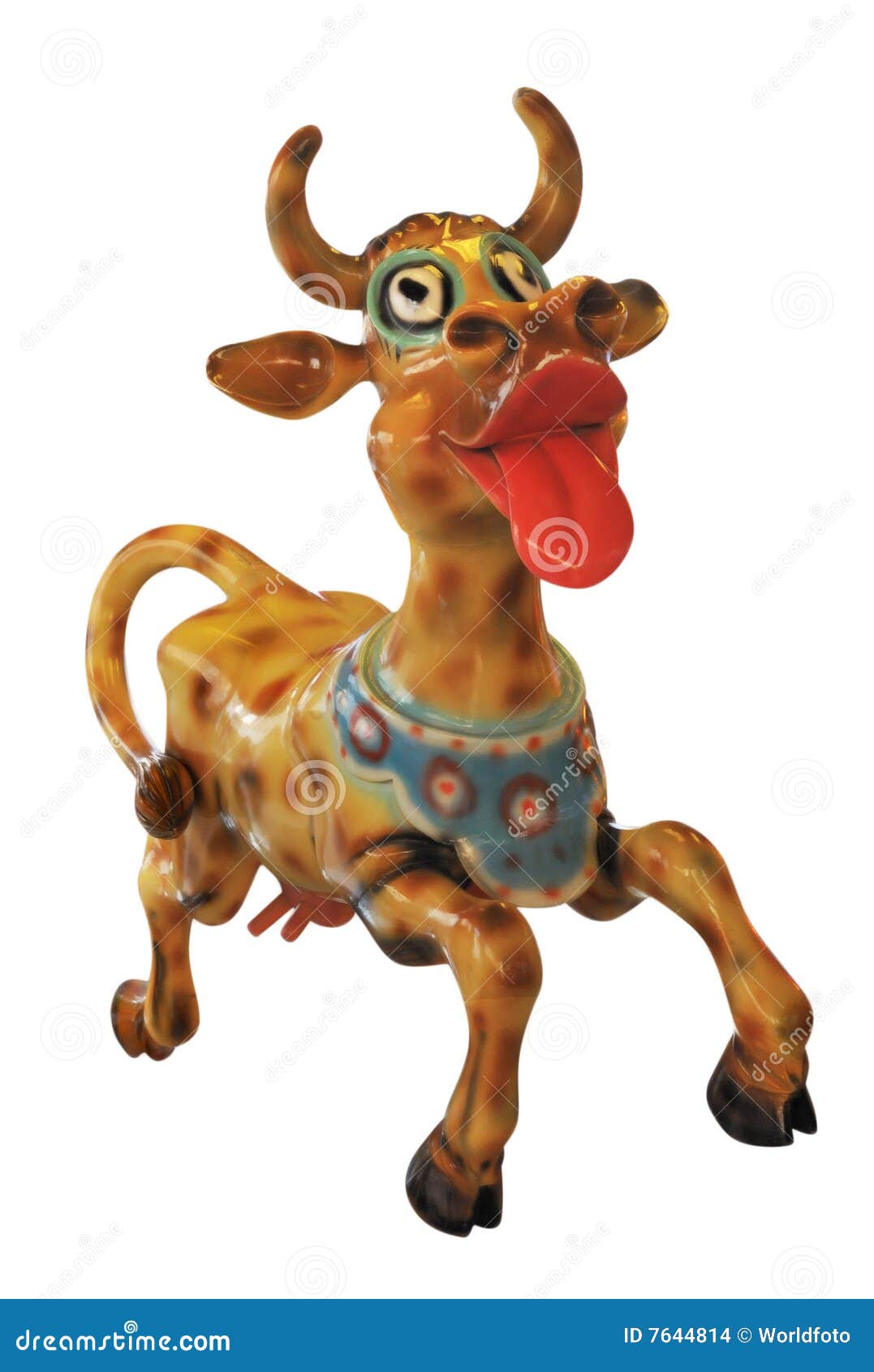 Crazy cow stock photo. Image of fairground, isolated, animal - 7644814