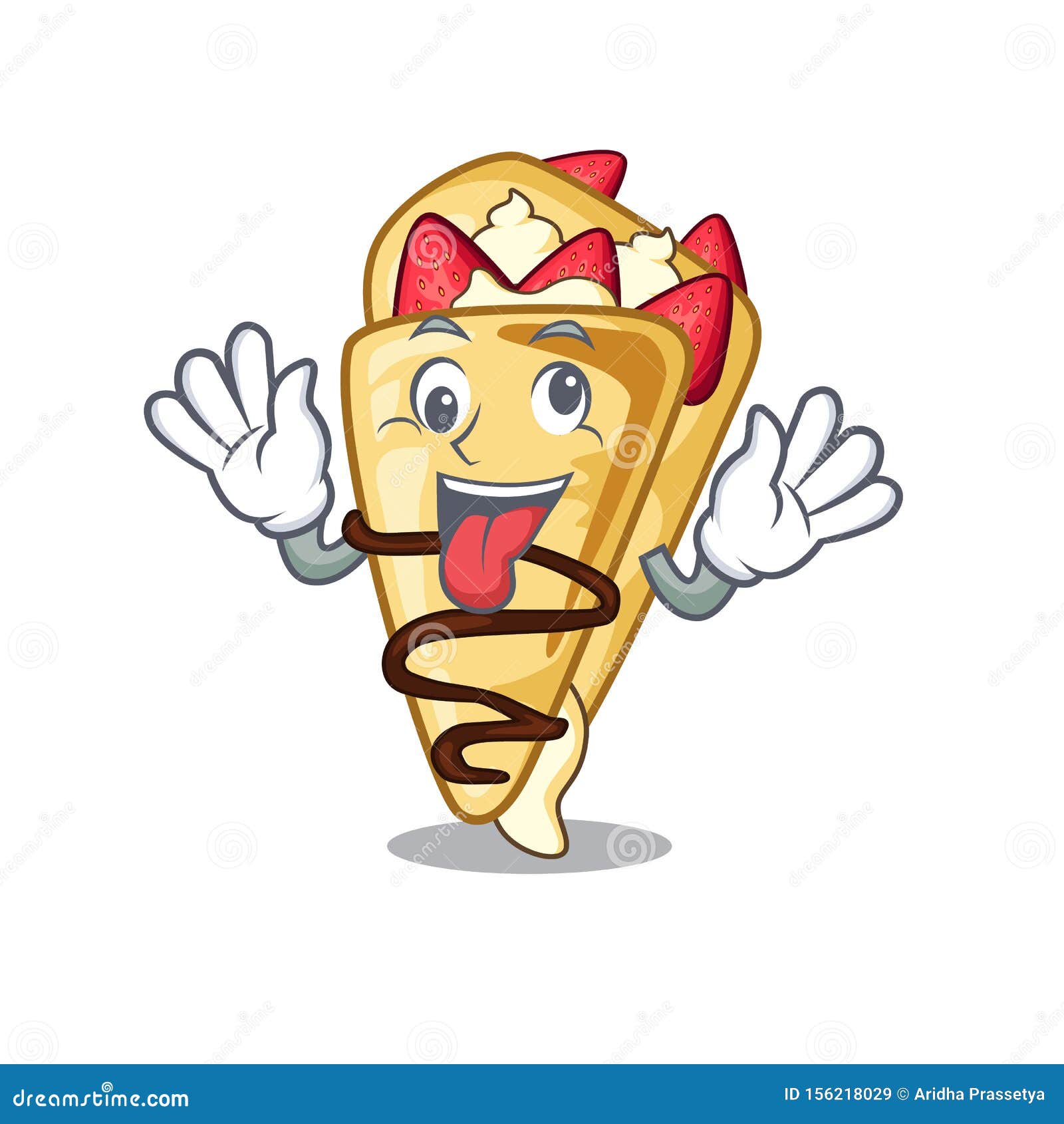 Crazy Crepe Above the a Cartoon Board Stock Vector - Illustration of ...