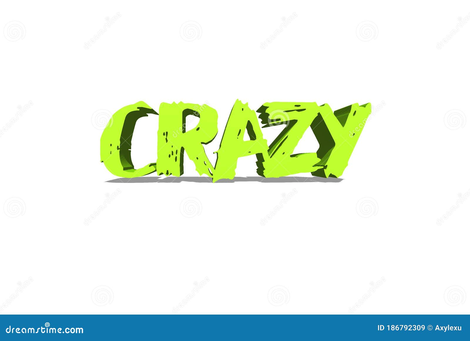 Crazy 3d colored logo stock illustration. Illustration of fashion ...