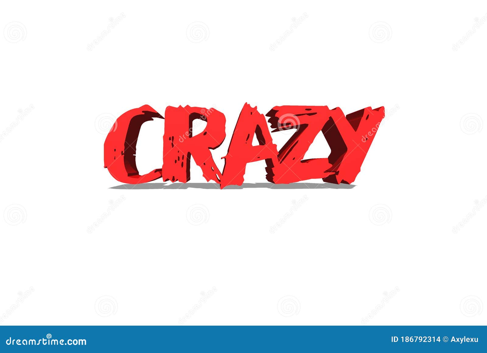 Crazy 3d colored logo stock illustration. Illustration of sign - 186792314