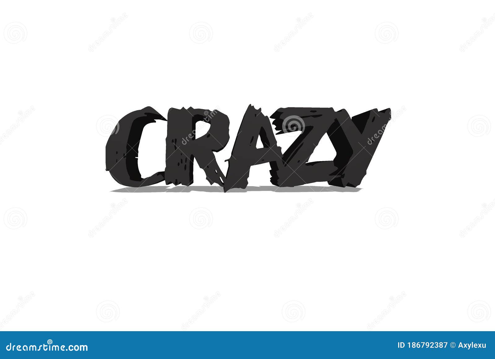 Crazy 3d colored logo stock illustration. Illustration of real - 186792387