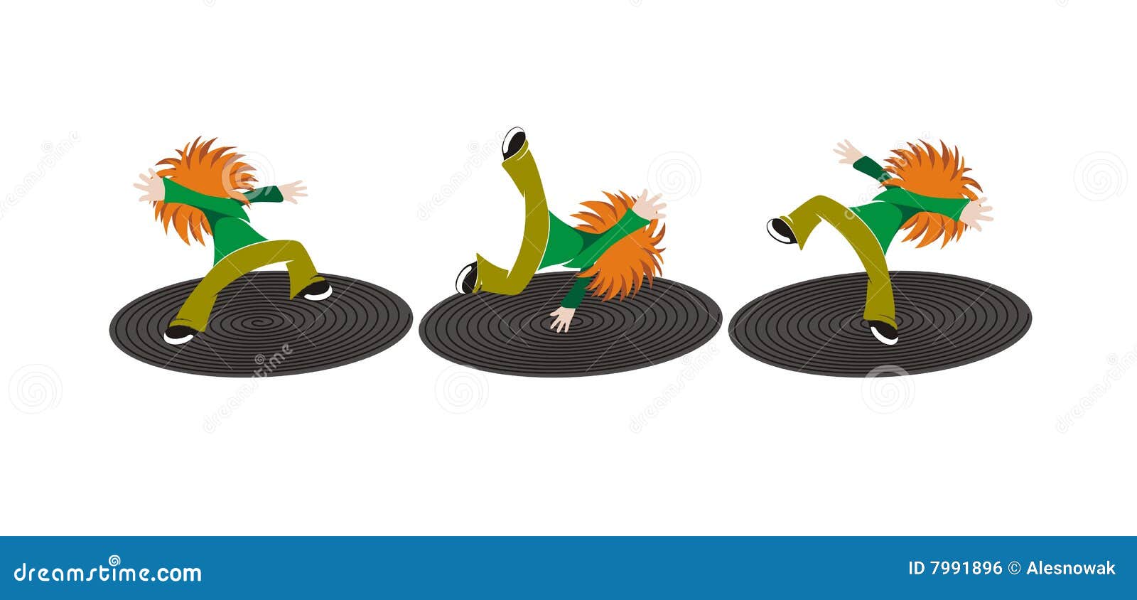 Crazy dancers stock vector. Illustration of girl, crowd - 7991896