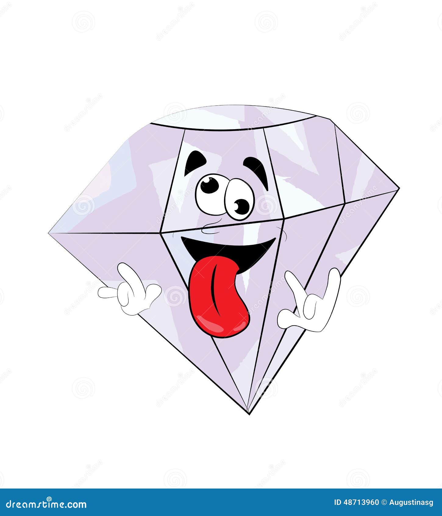 Crazy diamond cartoon stock illustration. Illustration of comic - 48713960