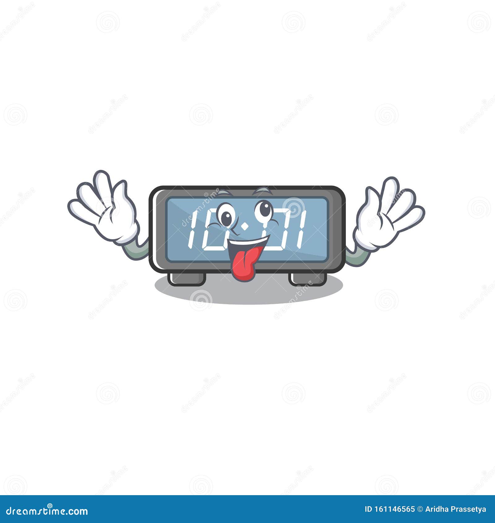 Crazy Digital Clock on a Cartoon Chair Stock Vector - Illustration of ...