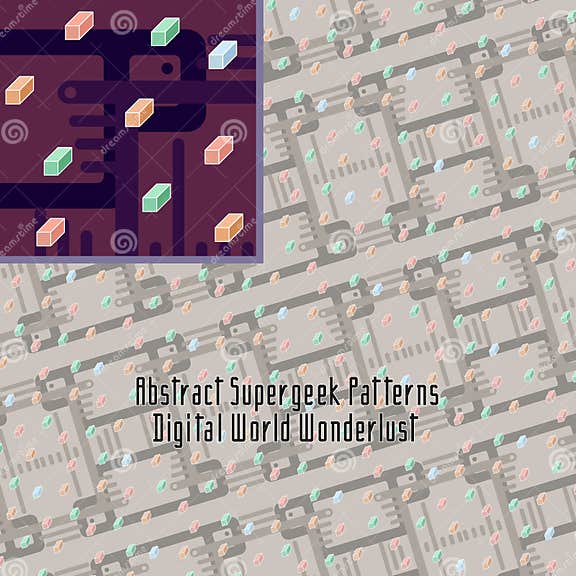 Crazy Digital Pattern with Strange Geometry Stock Vector - Illustration ...