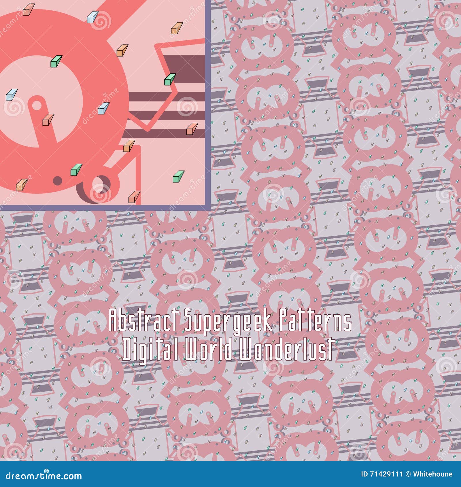 Crazy Digital Pattern with Strange Geometry Stock Vector - Illustration ...