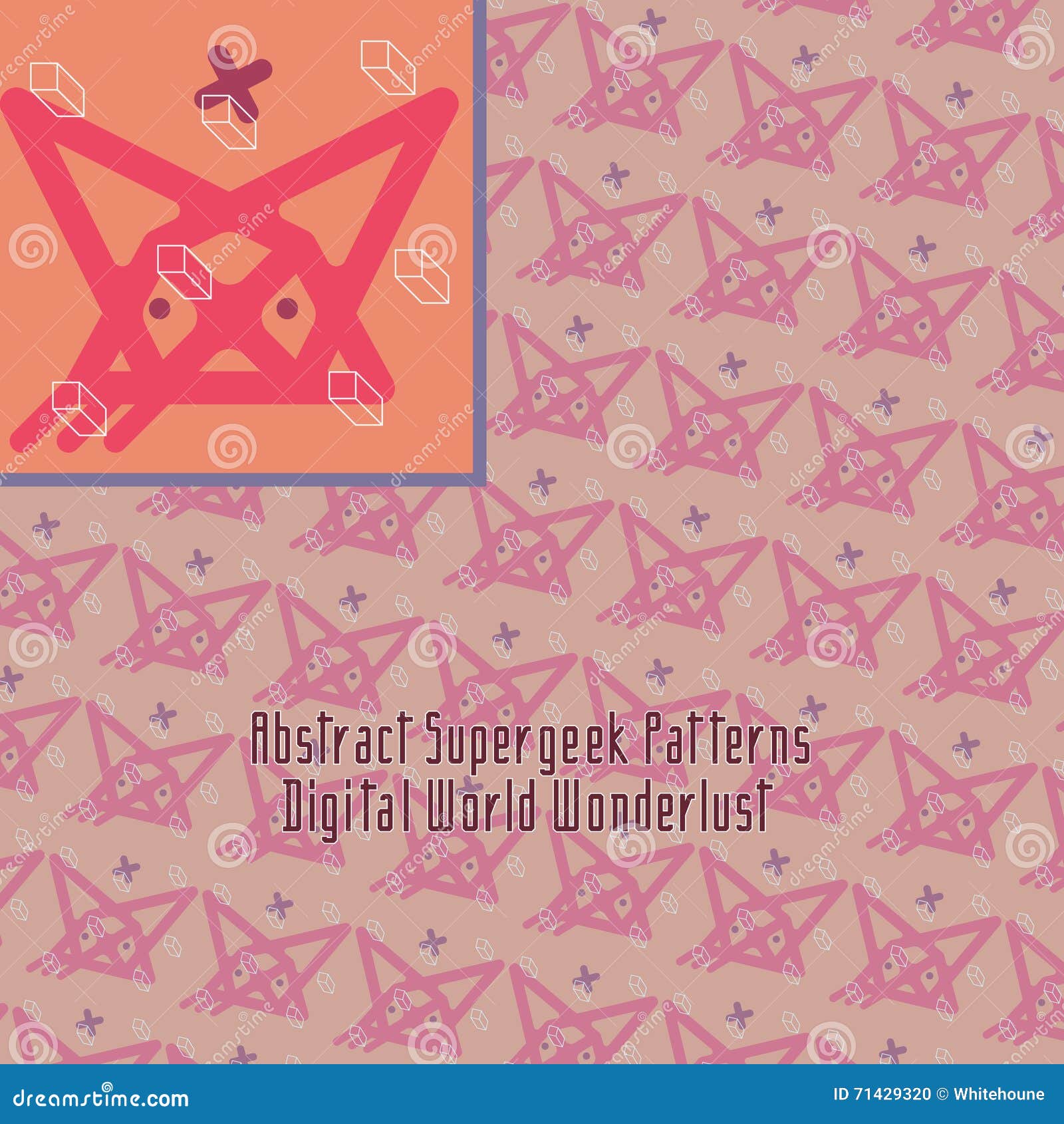 Crazy Digital Pattern with Strange Geometry Stock Vector - Illustration ...