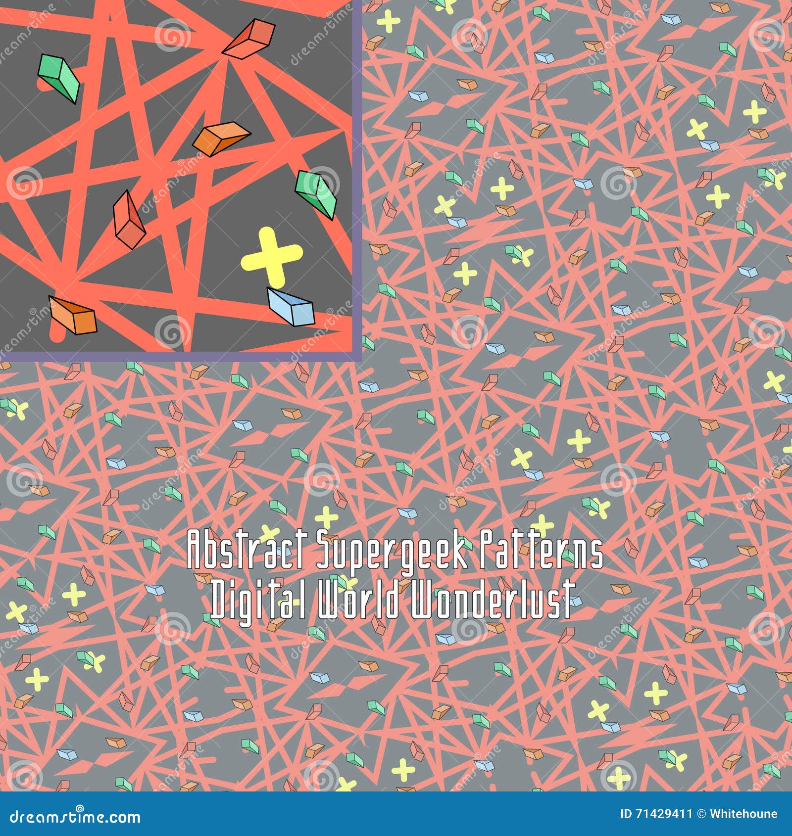 Crazy Digital Pattern with Strange Geometry Stock Vector - Illustration ...