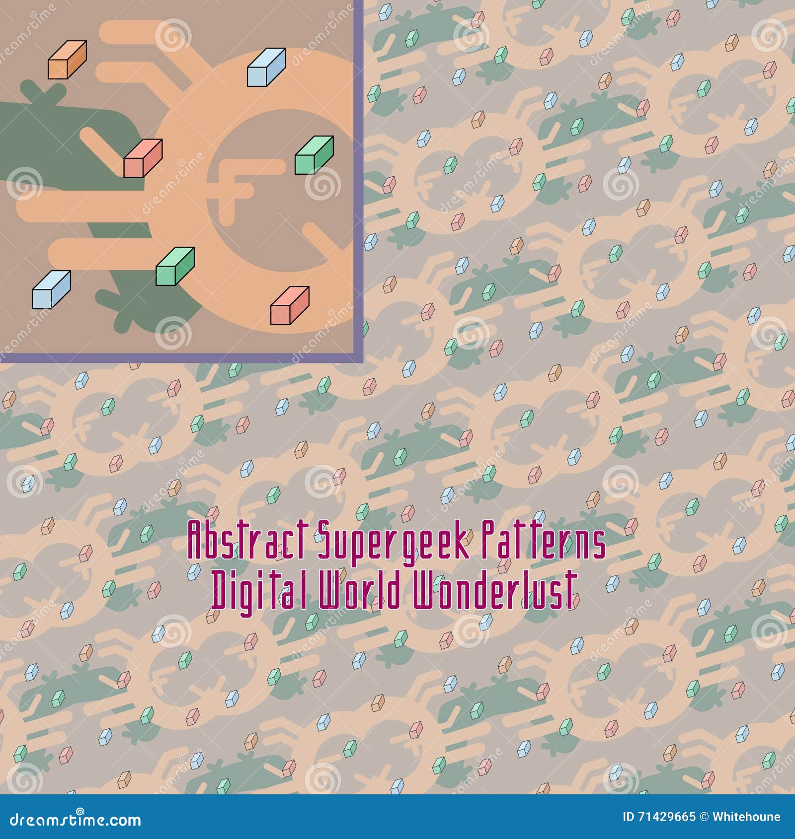 Crazy Digital Pattern with Strange Geometry Stock Vector - Illustration ...