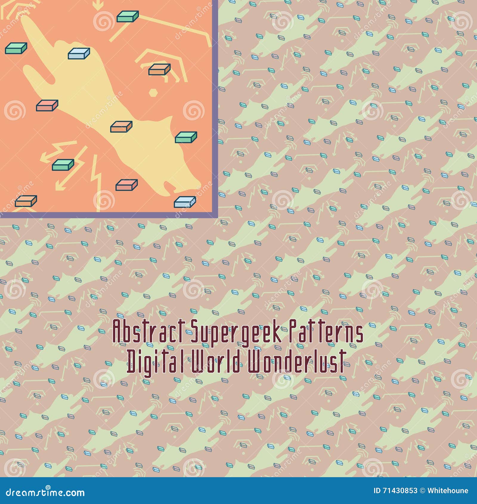 Crazy Digital Pattern with Strange Geometry Stock Vector - Illustration ...