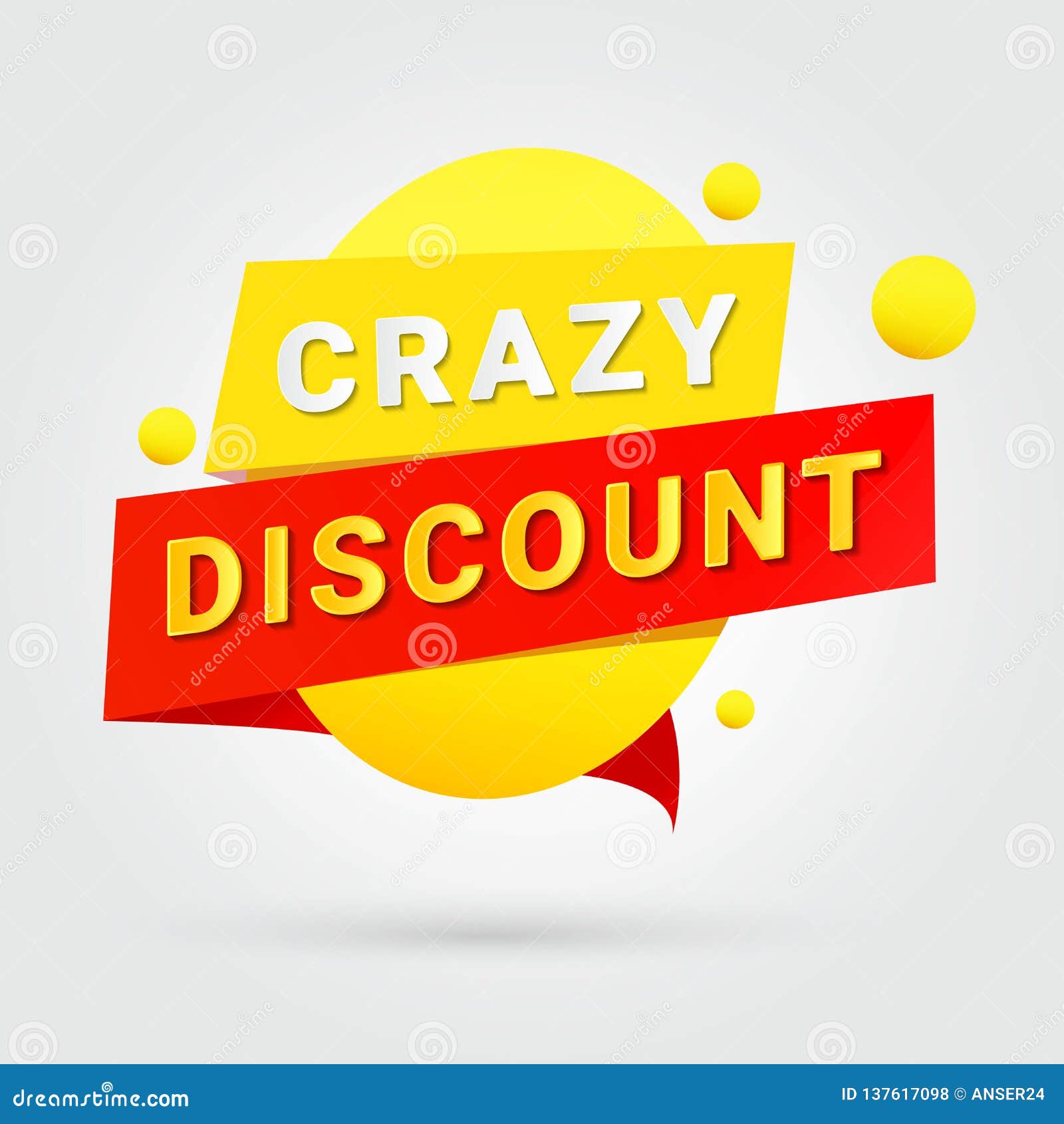 Crazy Discount, Design for Any Purposes Stock Vector - Illustration of ...