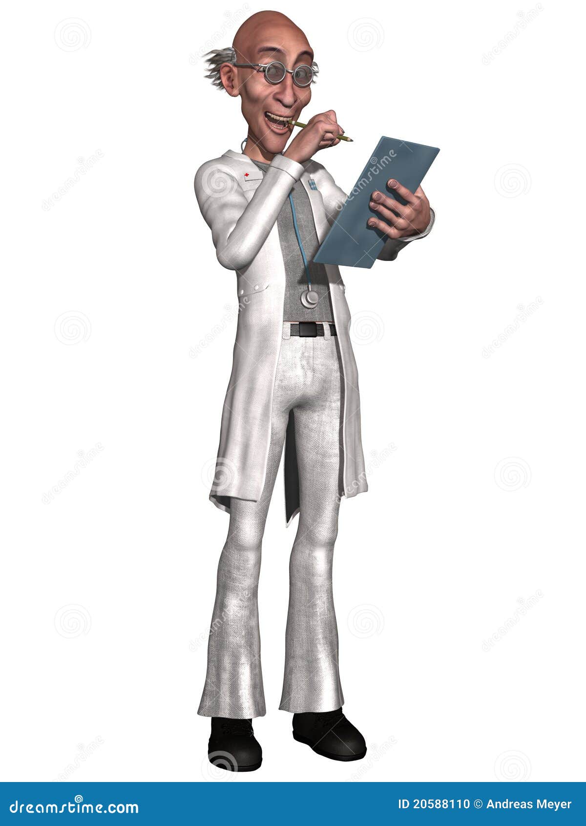 Crazy doctor stock illustration. Illustration of expressive - 20588110
