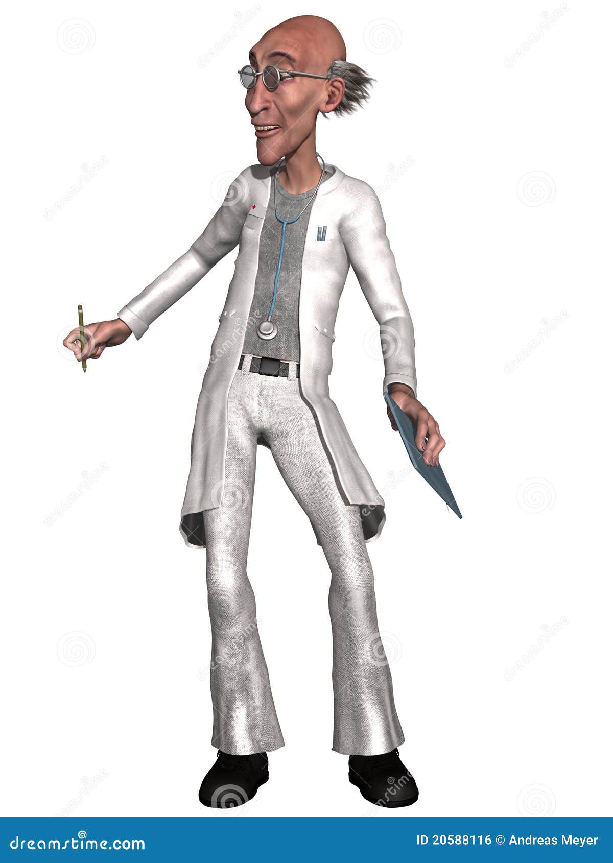 Crazy doctor stock illustration. Illustration of expressive - 20588116