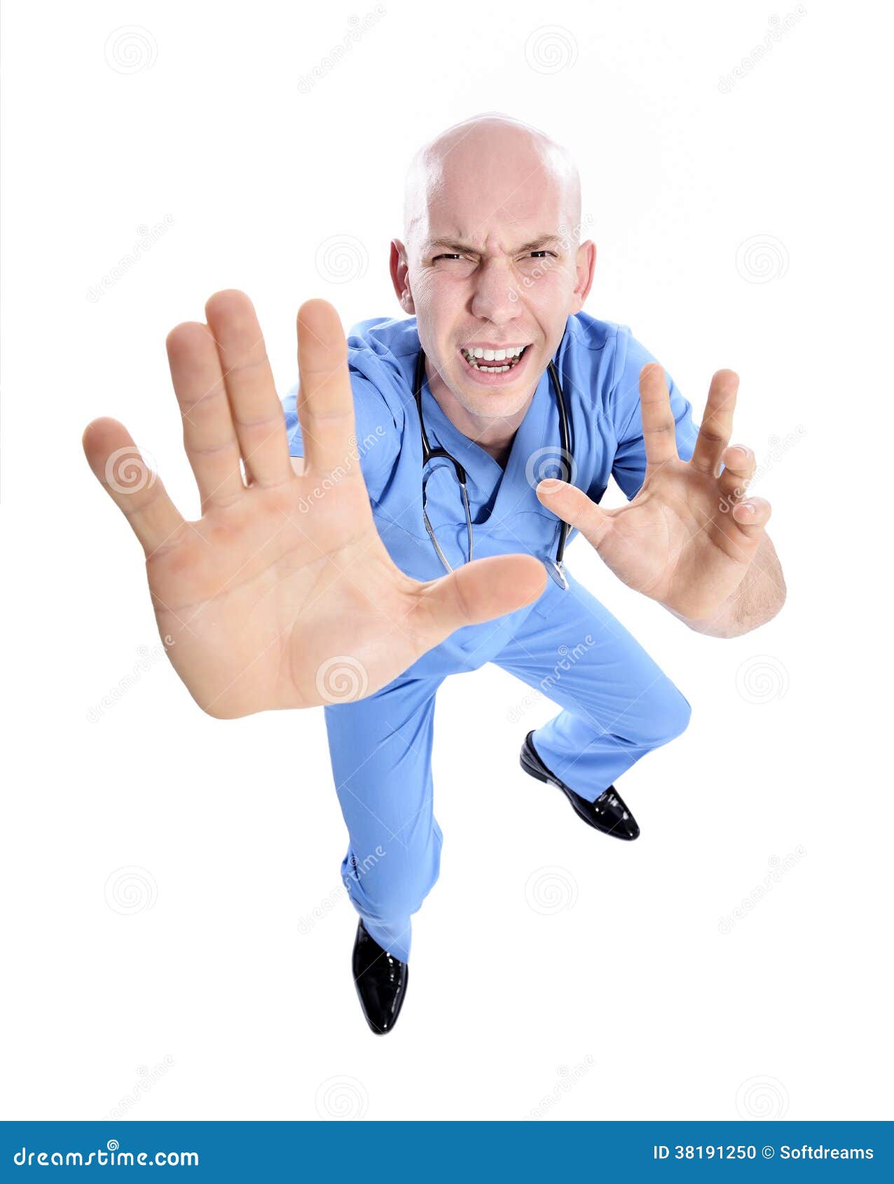 Crazy doctor stock photo. Image of fearful, excited, excitement - 38191250