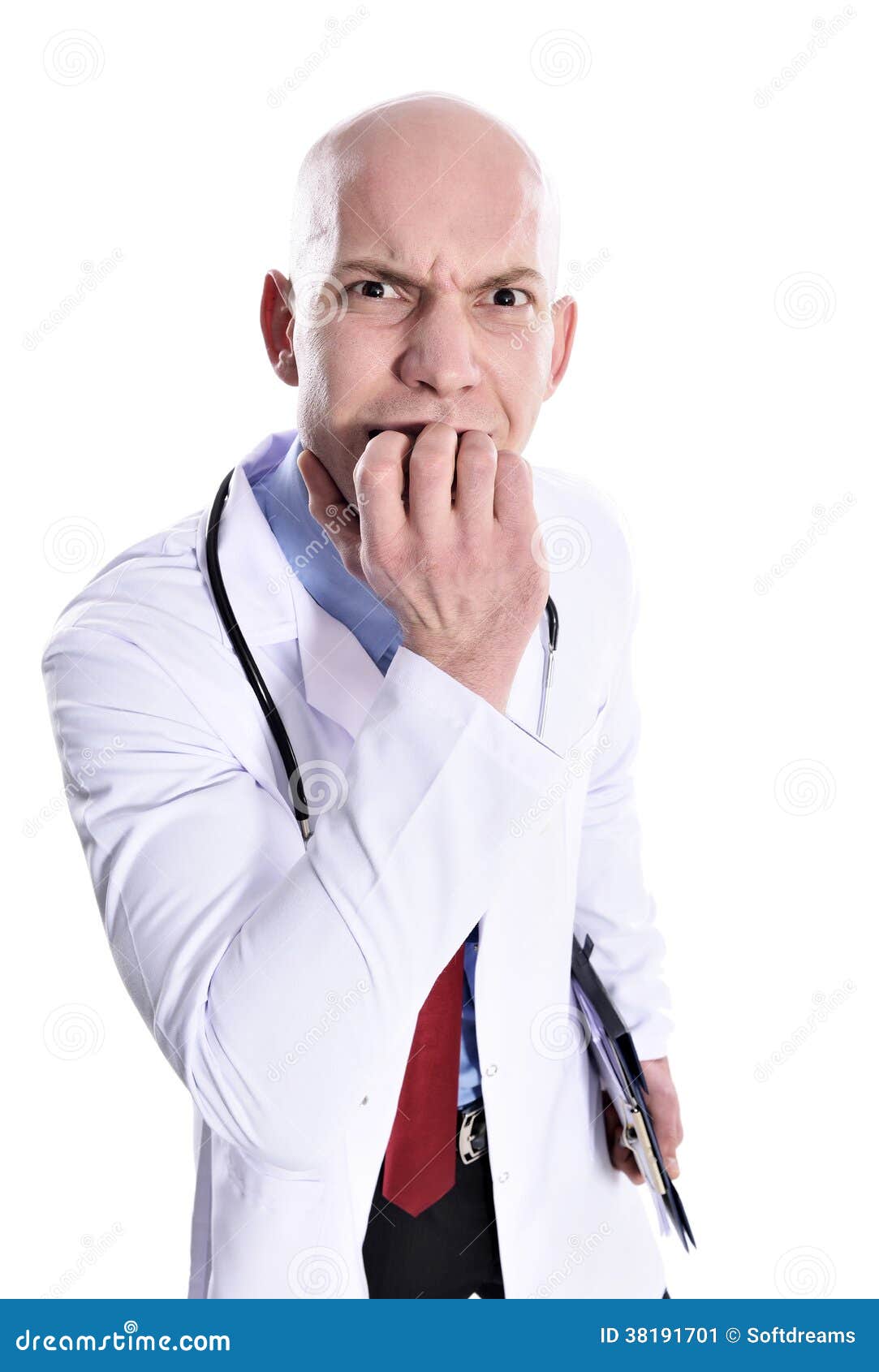 Crazy doctor stock image. Image of coat, fearful, crazy - 38191701