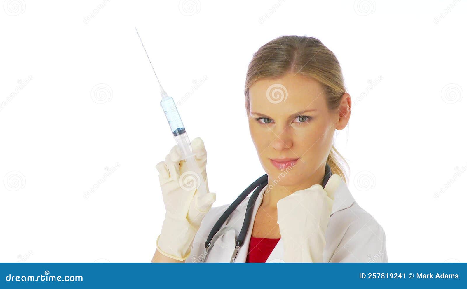 Crazy doctor with needle stock video. Video of background - 257819241