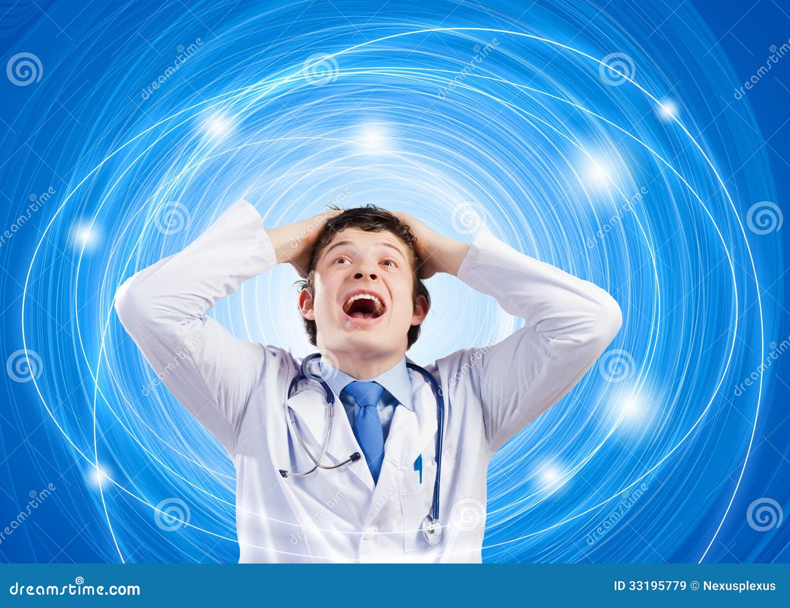 Crazy doctor stock image. Image of cute, exhausted, professional - 33195779