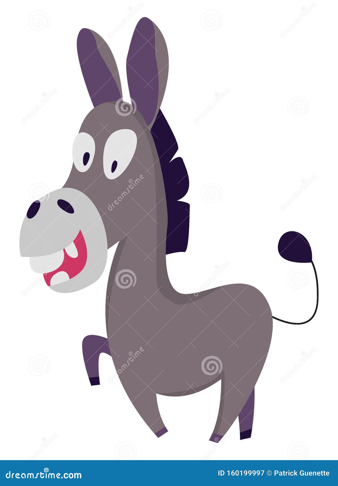 Crazy Donkey, Illustration, Vector Stock Vector - Illustration of ...