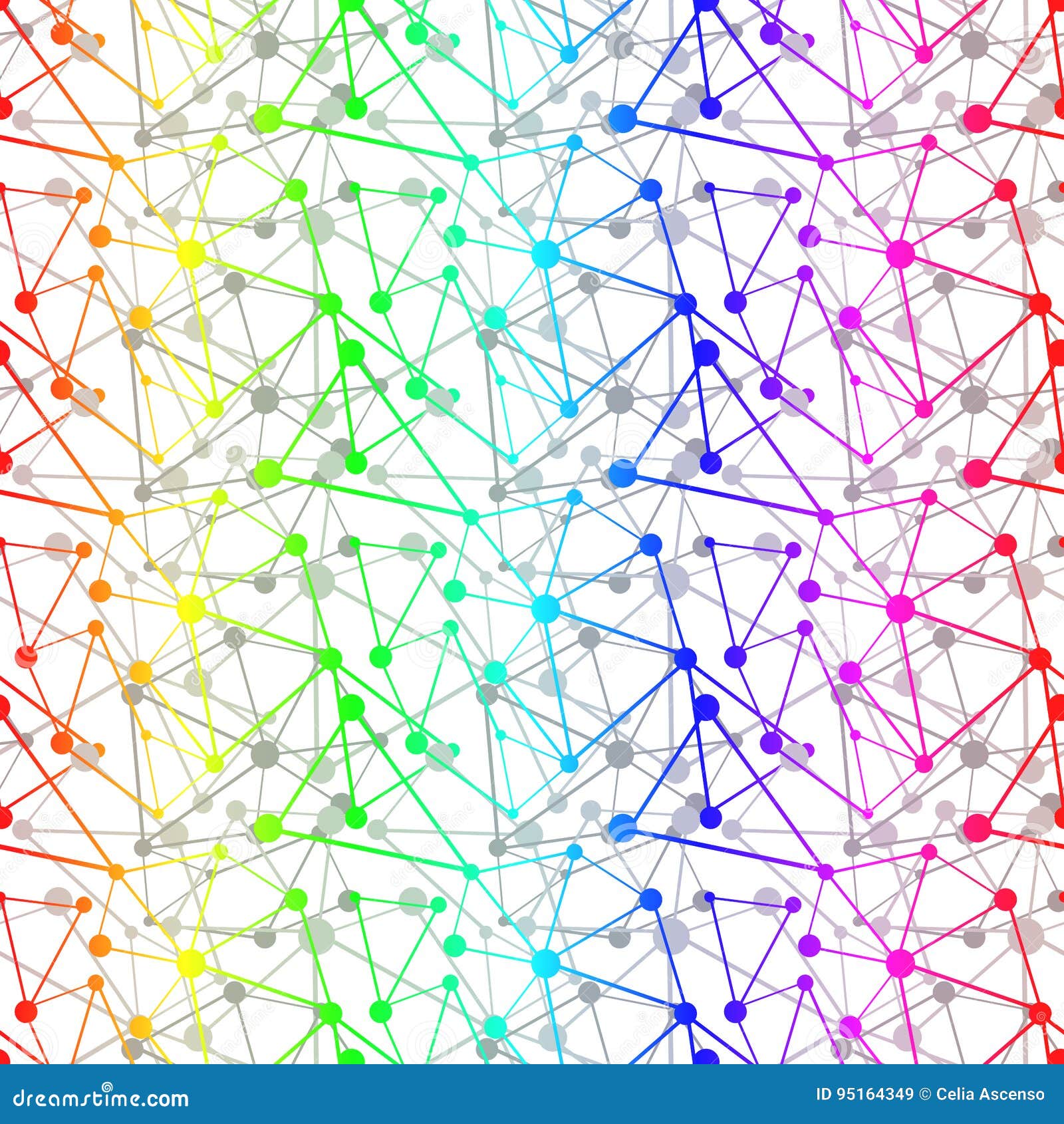 Crazy Dots Seamless Rainbow Background Stock Illustration ...