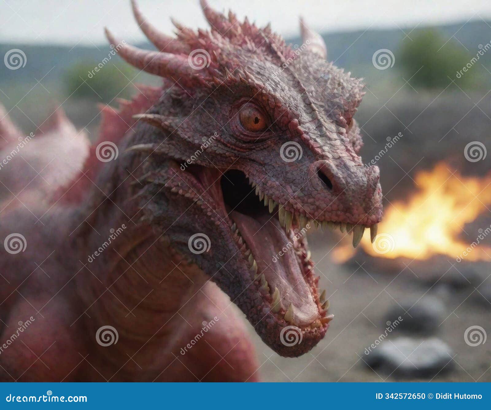 Closeup angry dragon face. stock illustration. Illustration of dragon ...