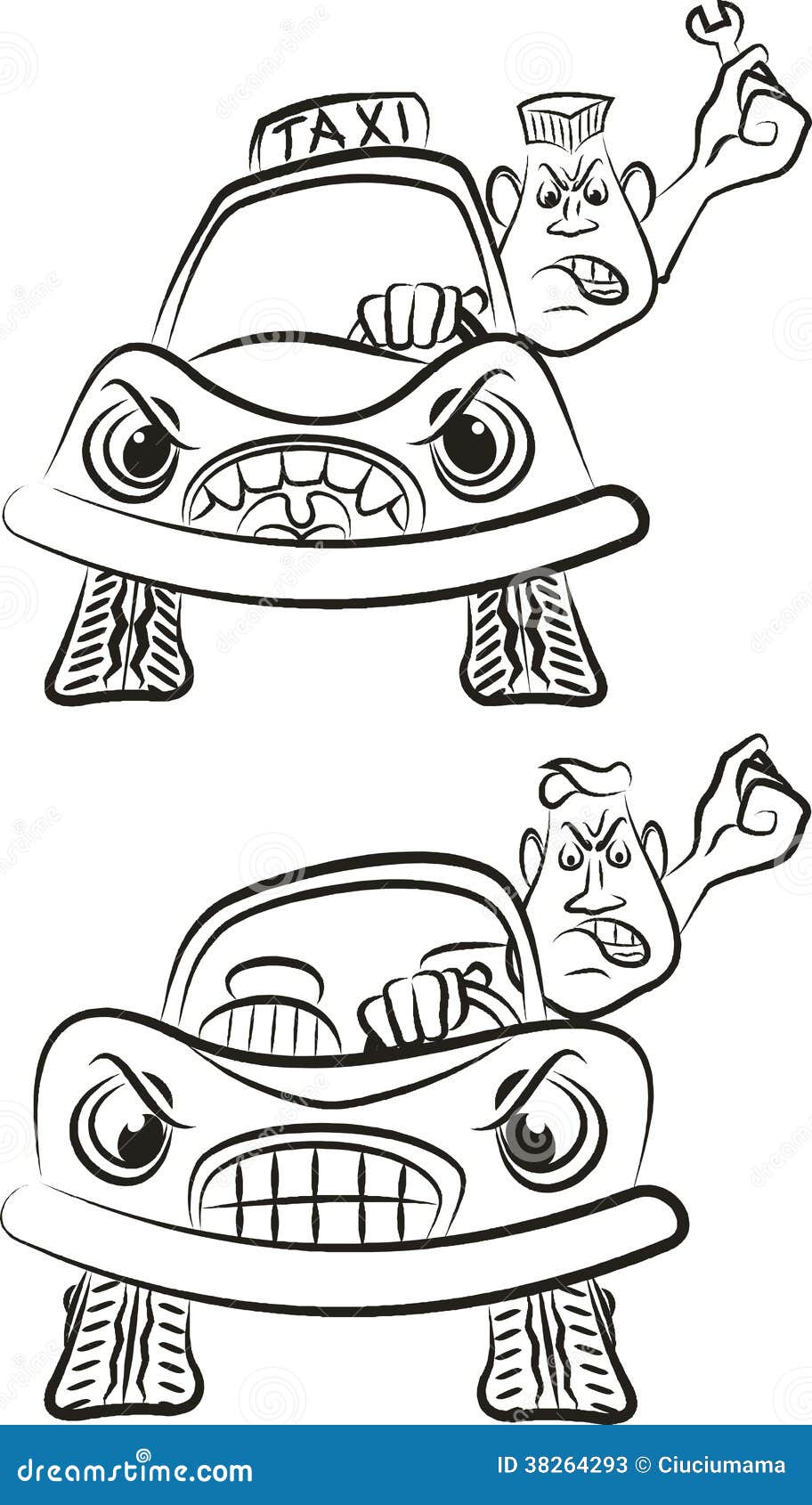 Crazy Driver - Fury on the Road Stock Vector - Illustration of angry ...