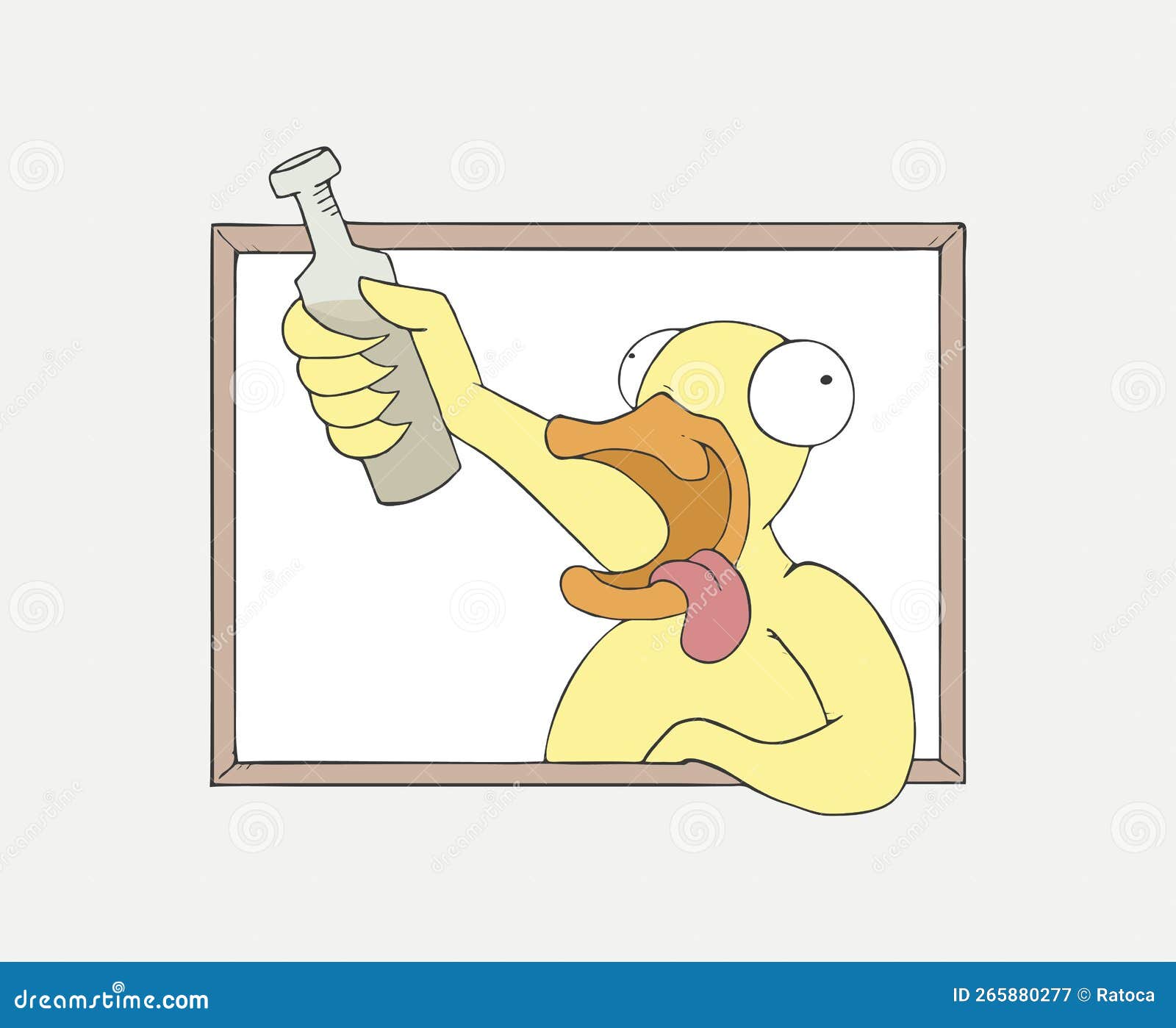 Drunk Mad Crazy Sailor Face Doodle Funky Playful Illustration Cartoon ...