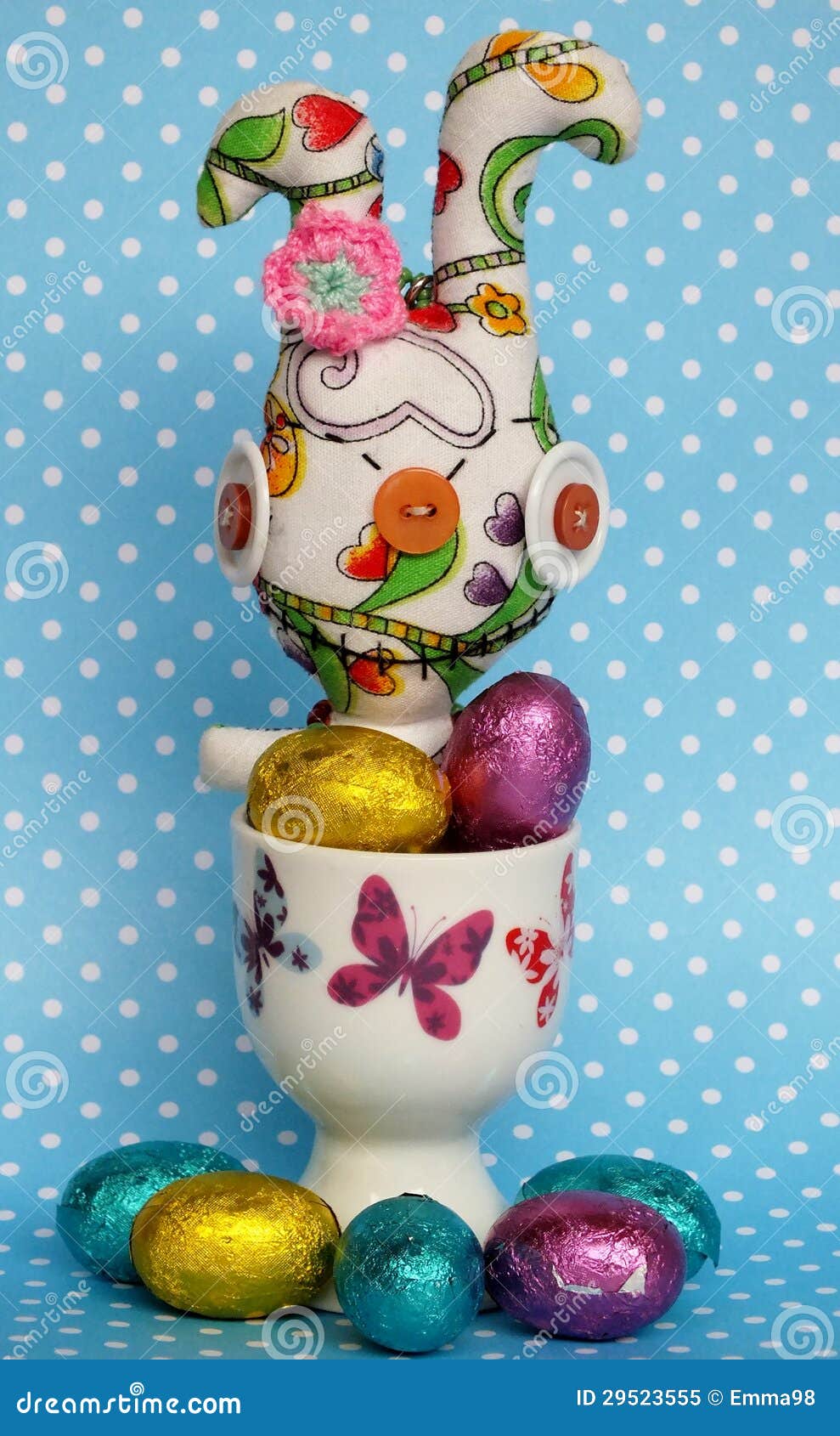 Crazy Easter Bunny stock image. Image of buttons, background - 29523555