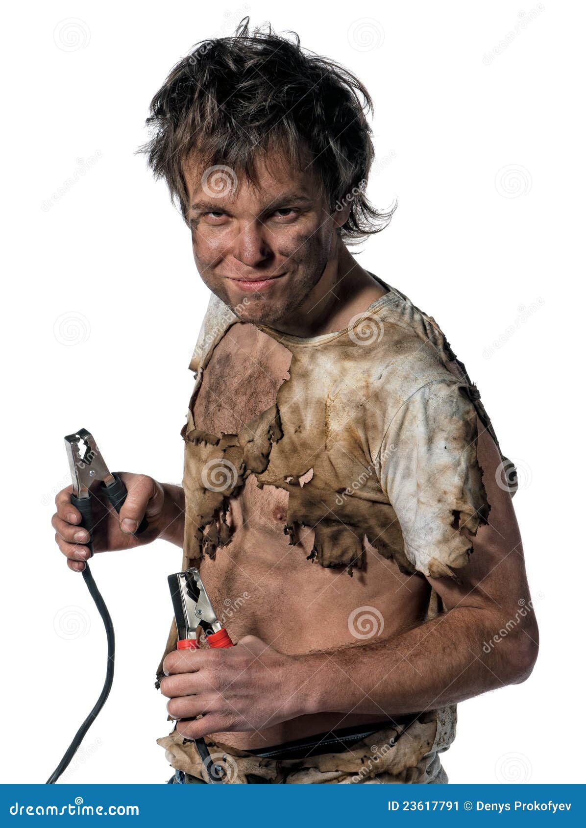 Crazy electrician stock image. Image of electricity, auto - 23617791