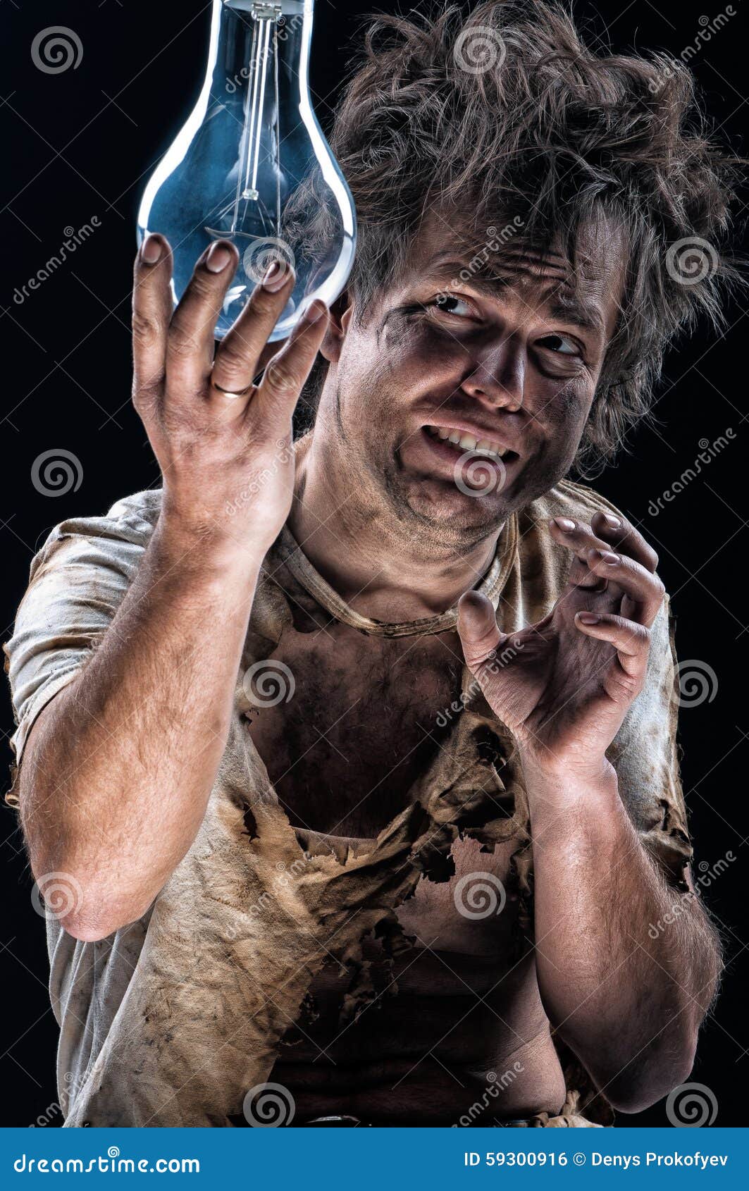 Crazy electrician stock photo. Image of electricity, energy - 59300916