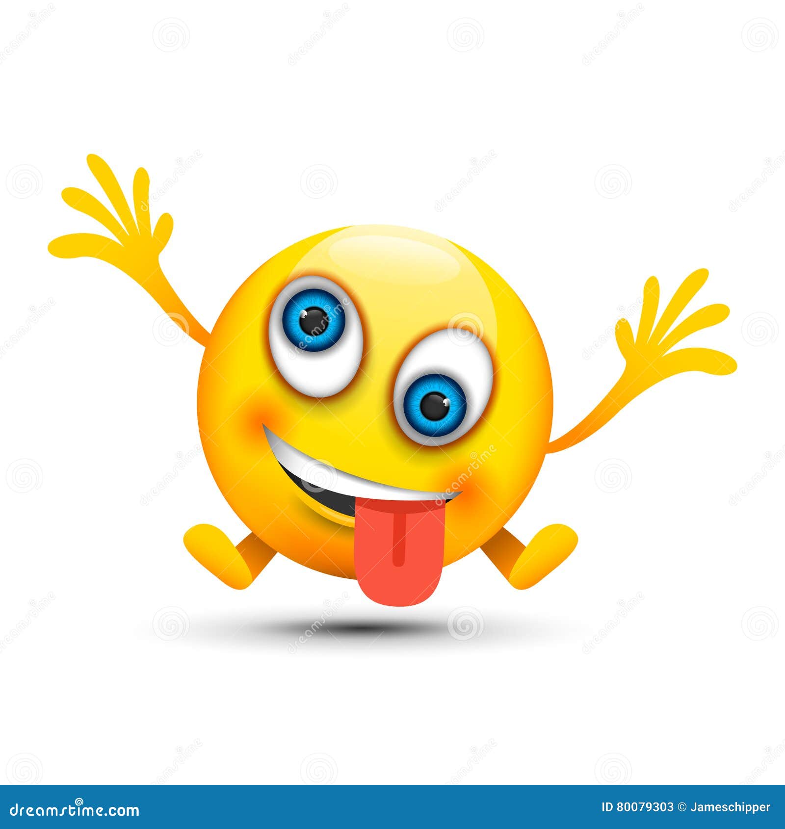 Crazy Emoji Emoticon Character Vector Illustration | CartoonDealer.com ...